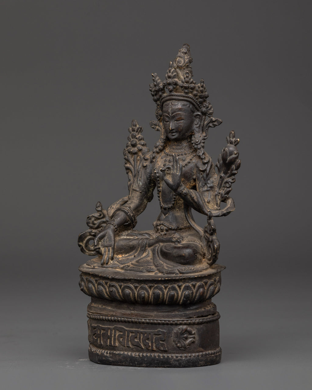 Handmade Tibetan Statue of White Tara | Goddess of Compassion