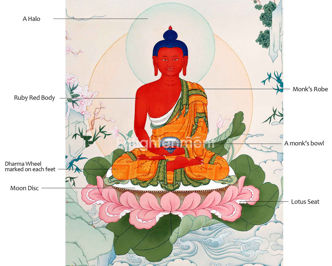 The Buddha of Infinite Light | Amitabha Buddha Thangka for Inner Peace ...