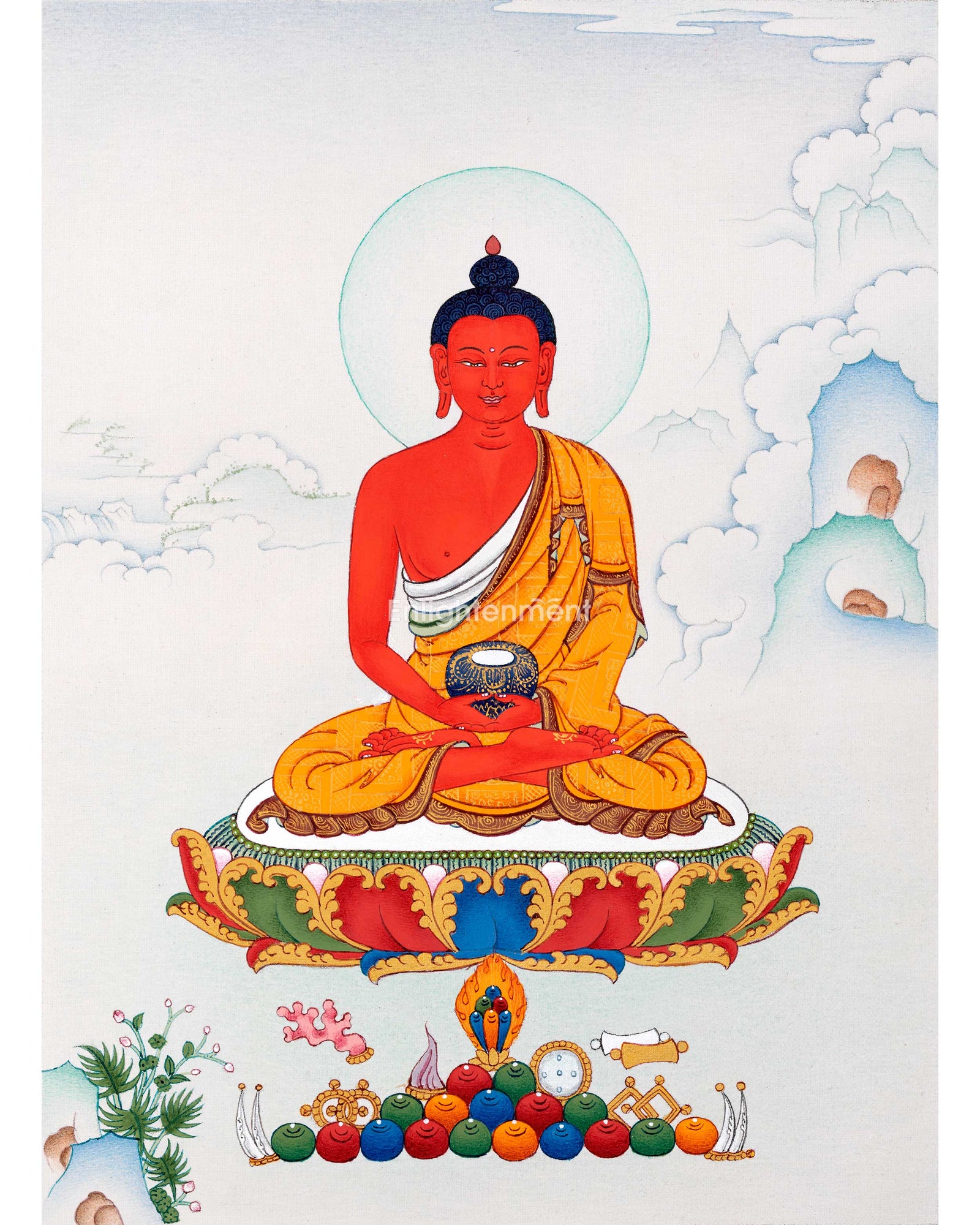 Amitabha Buddha Thangka for Spiritual Aspiration | The Buddha