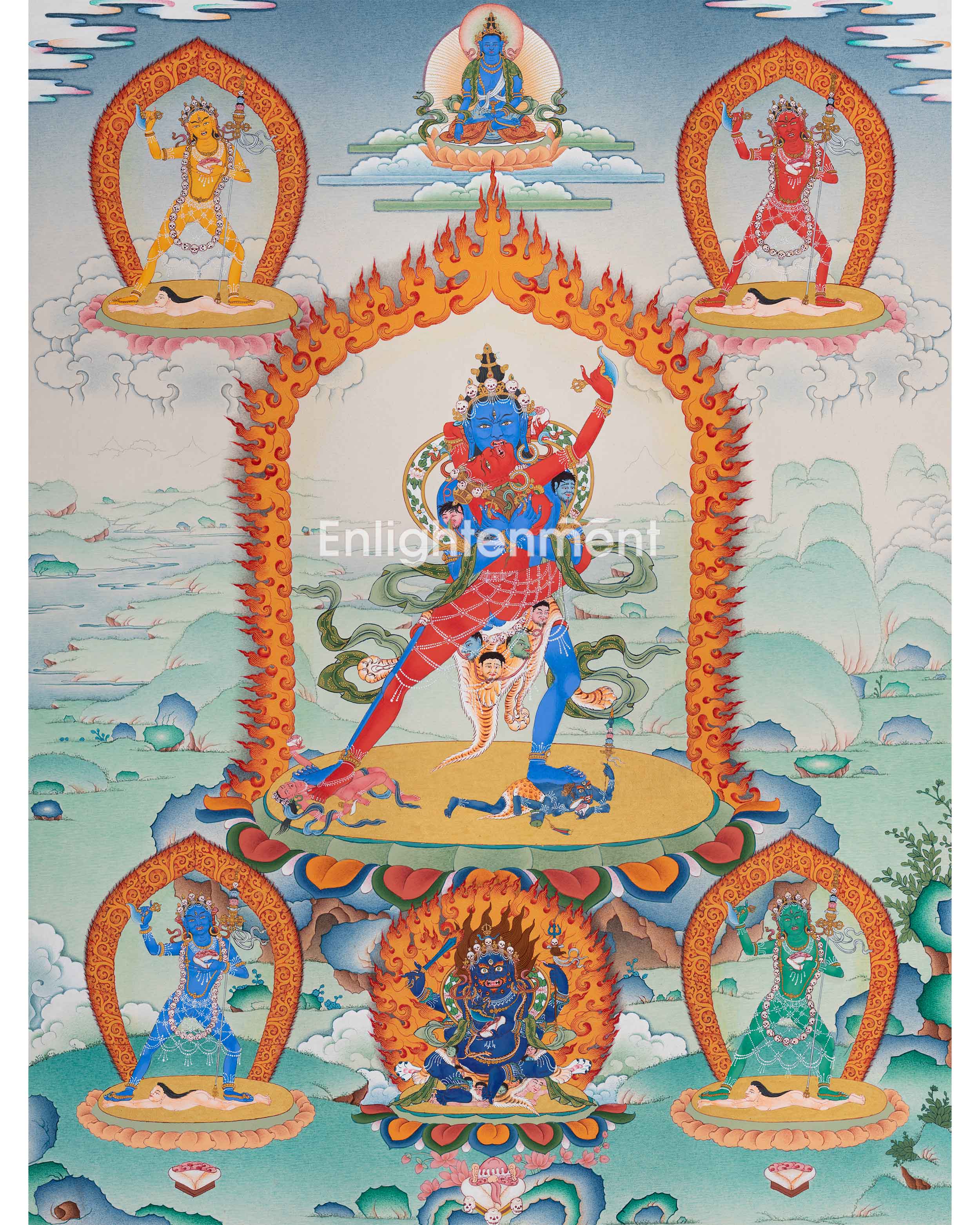 The Chakrasamvara Meditation Thangka | Tibetan Hand Painted Yidam