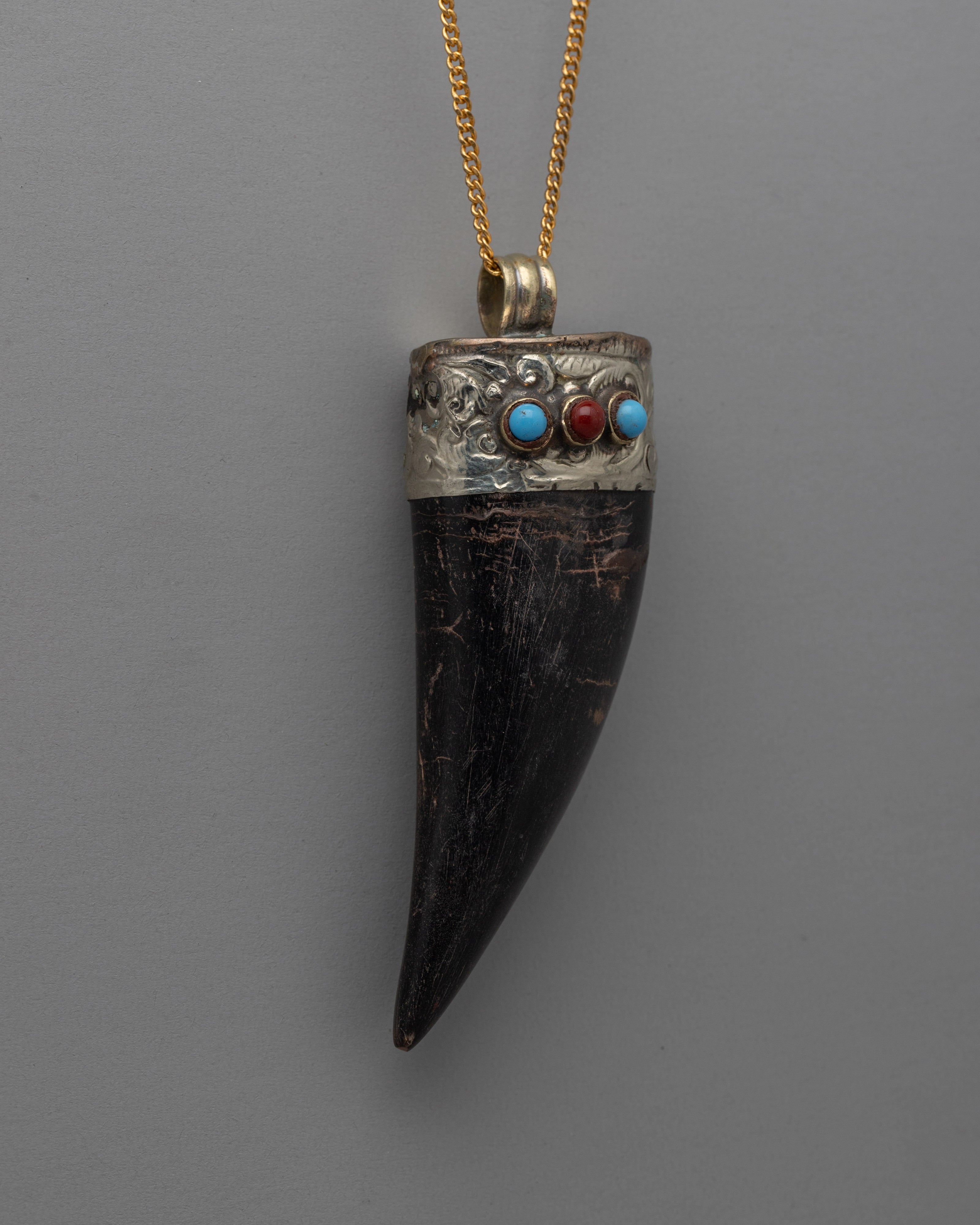 Ethically Sourced Goat Horn Locket | Traditional Nepali Pendent and St