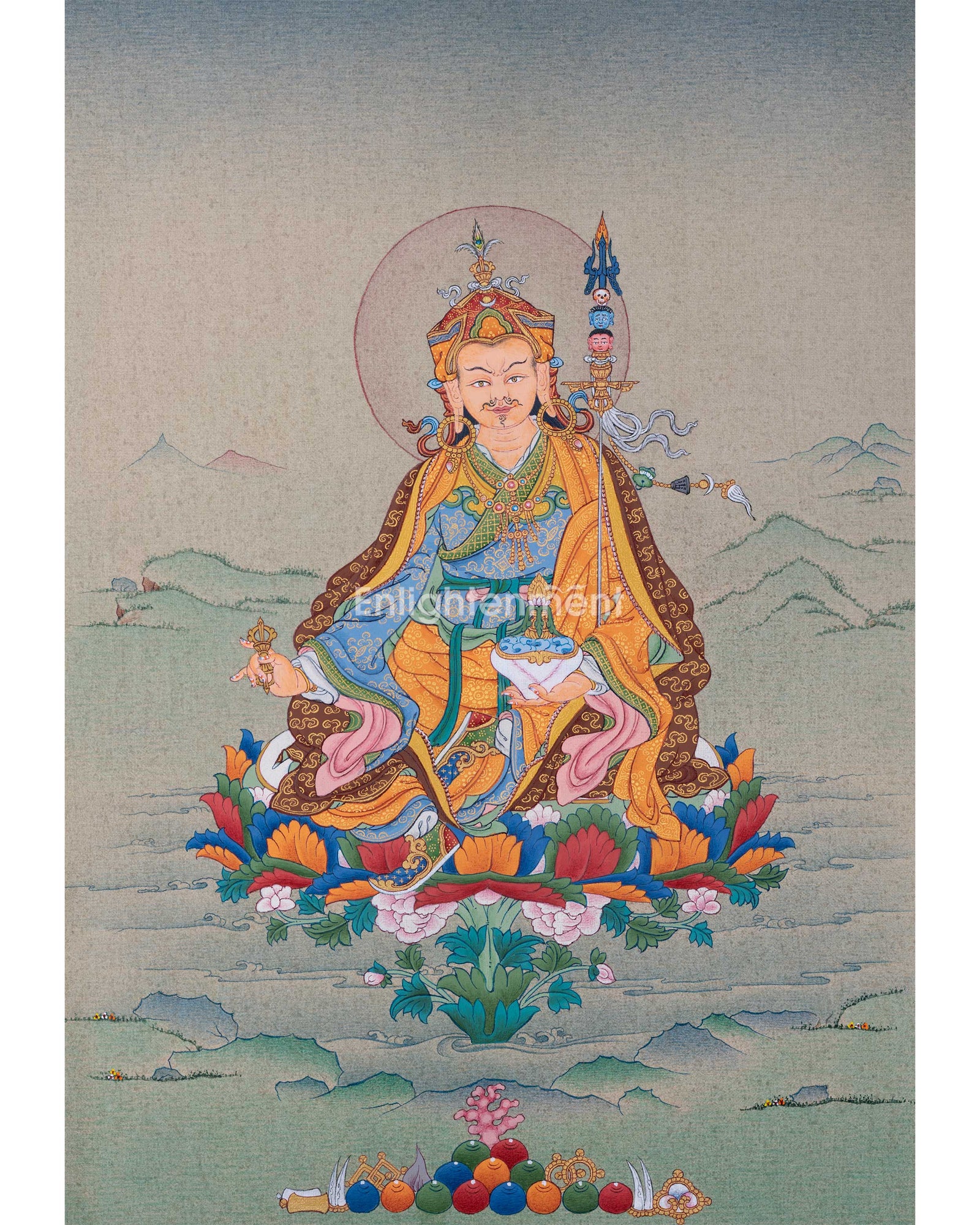 Hand Painted Guru Rinpoche Thangka | Guru Padmasambhava