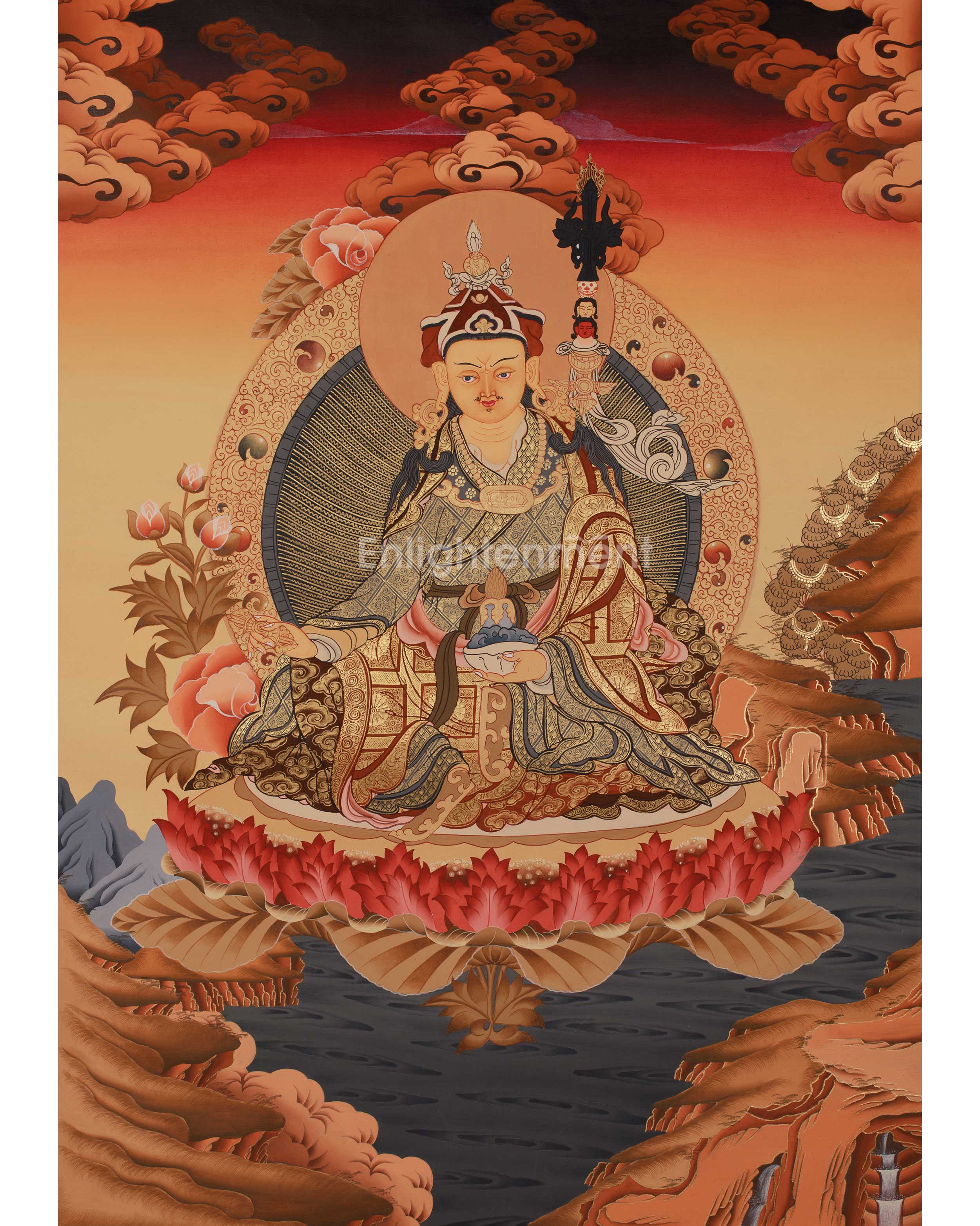 Himalayan Master Guru Rinpoche Thangka | Padmasambhava Artwork