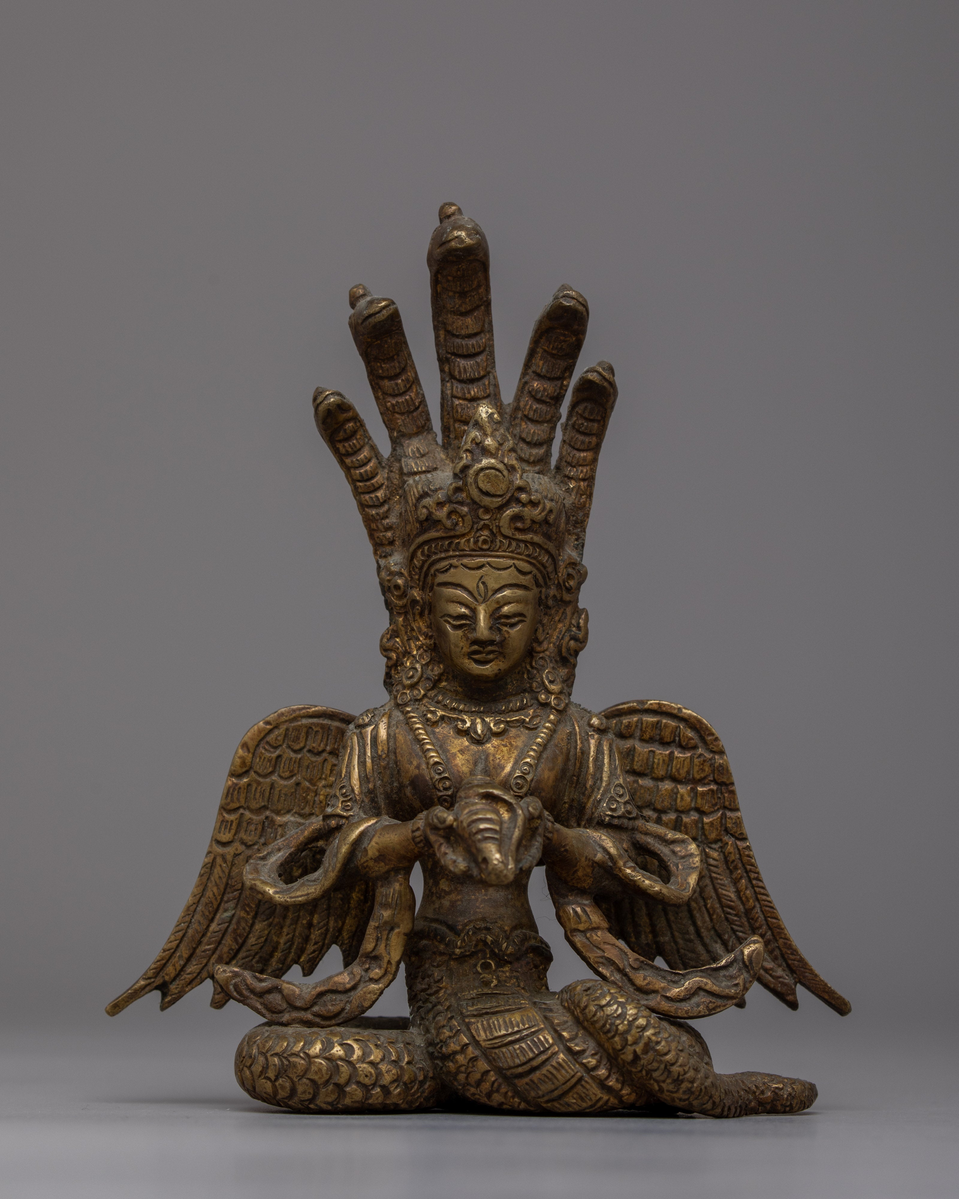 Vintage Naga Kanya Goddess Statue | Embrace Divine Protection and Weal