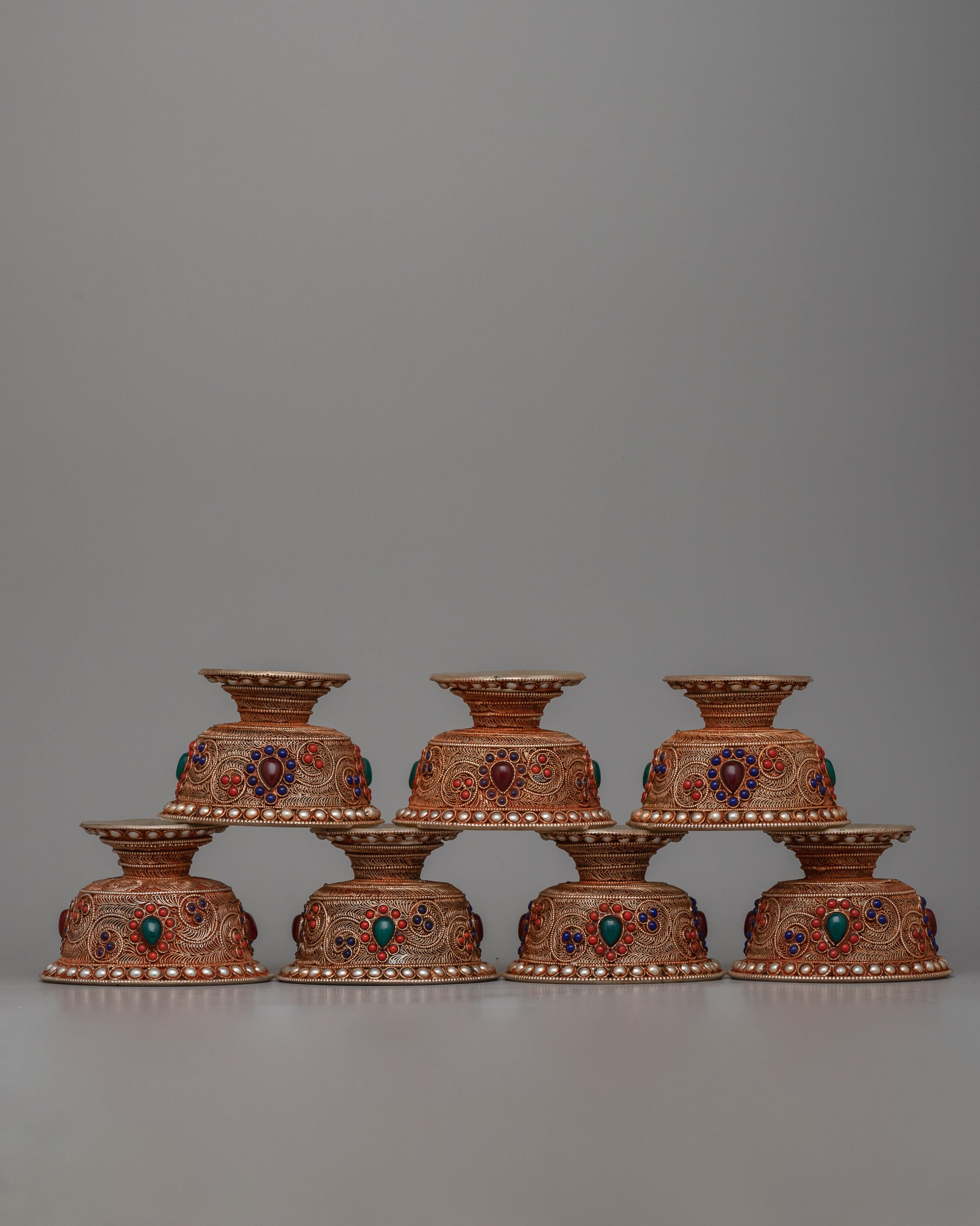 Offering Water Bowls Set | Elegance for Sacred Rituals and Spiritual O