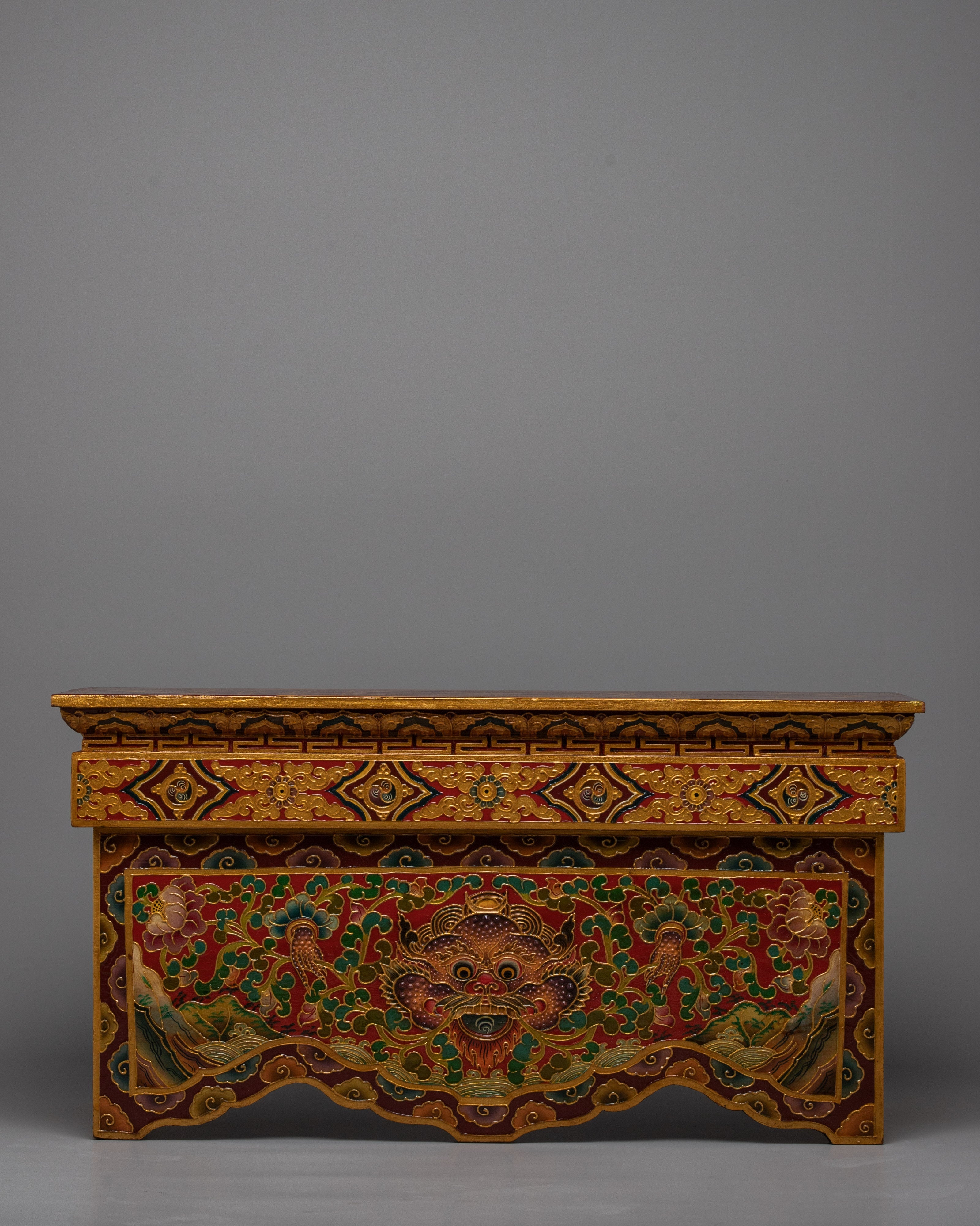 Tibetan Altar Table | Handcrafted Sacred Meditation Furniture