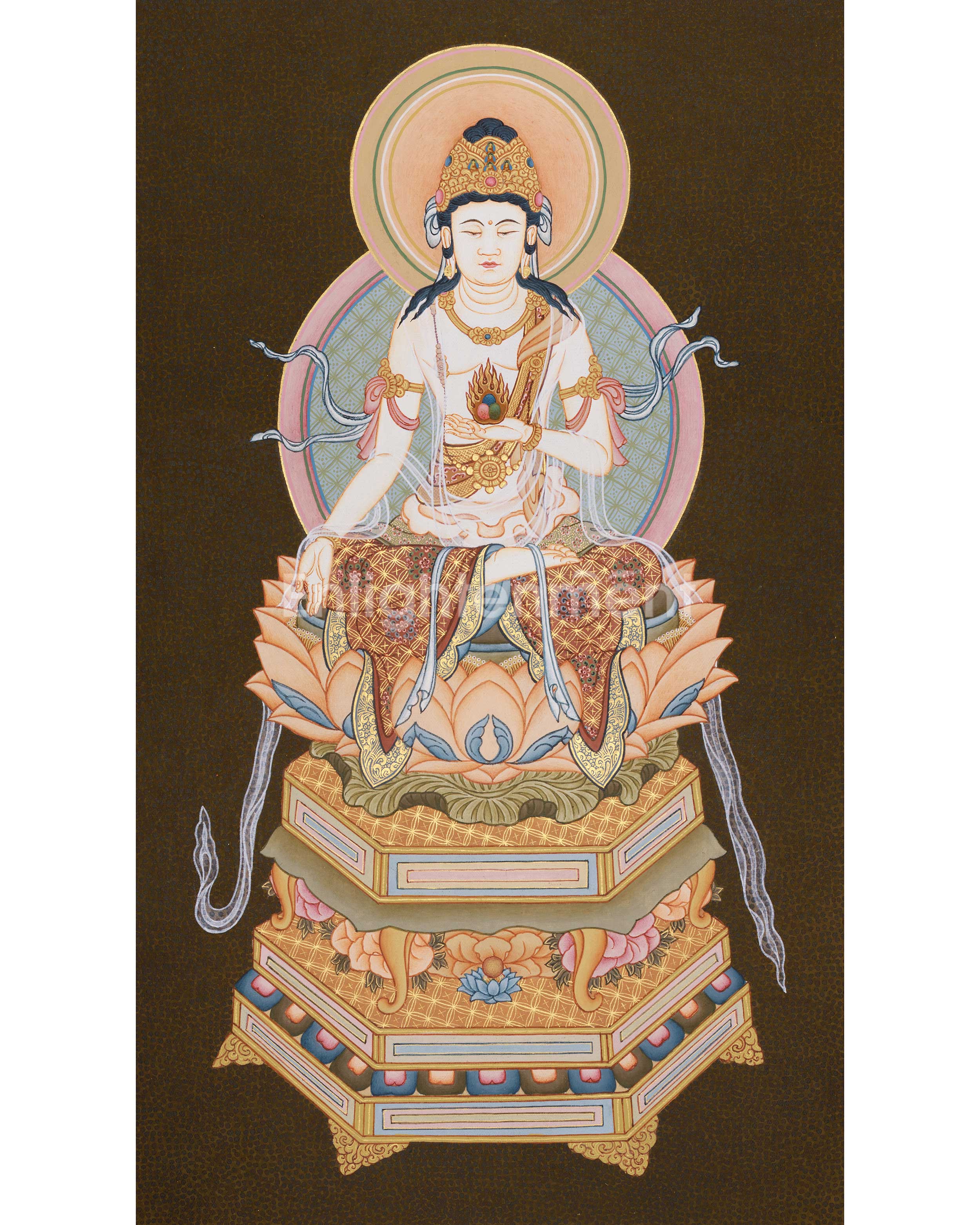 Traditional Thangka of Akasagarbha | Boundless Space Treasury