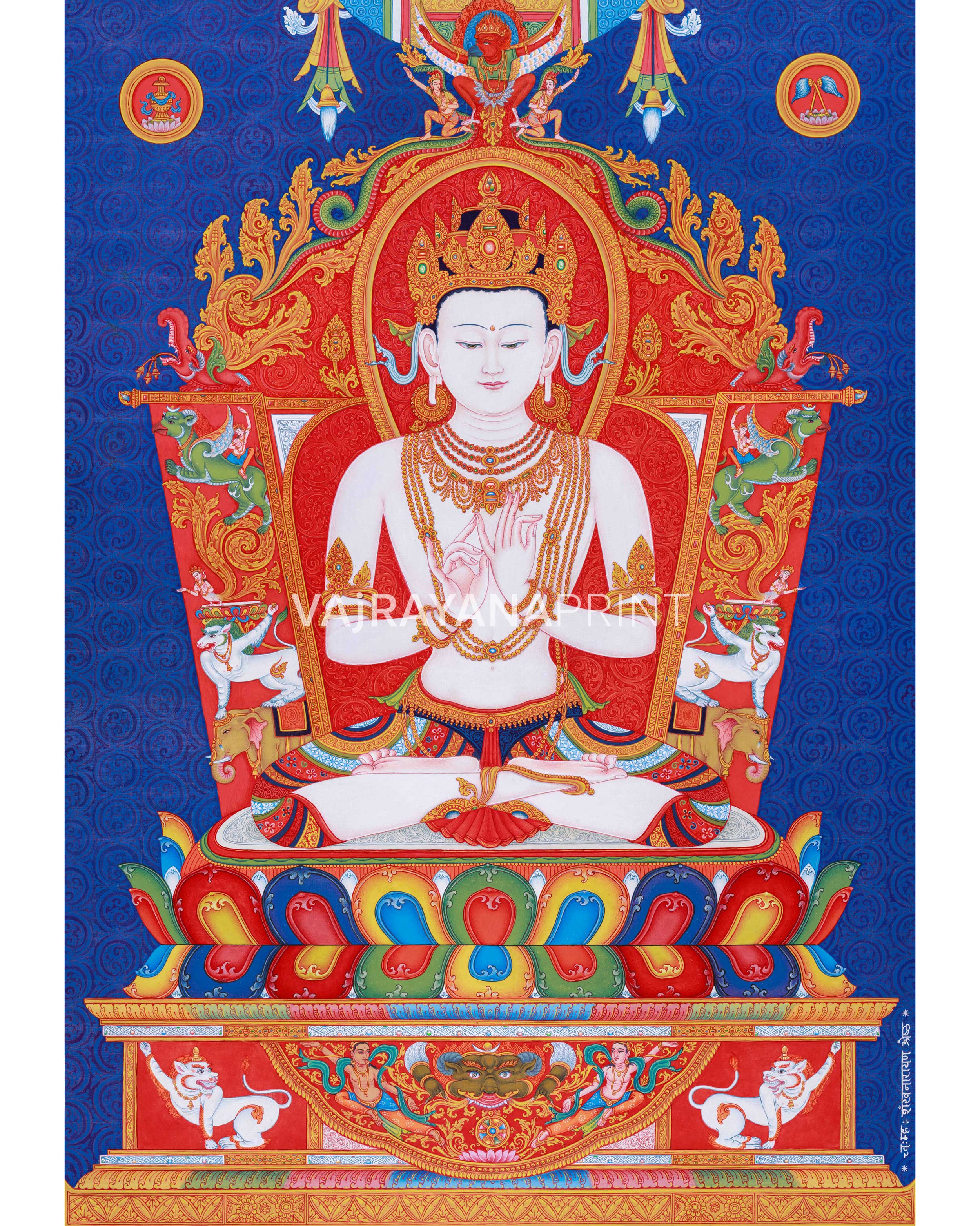 Buddha Vairocana Thangka Print | The Adibuddha Artwork