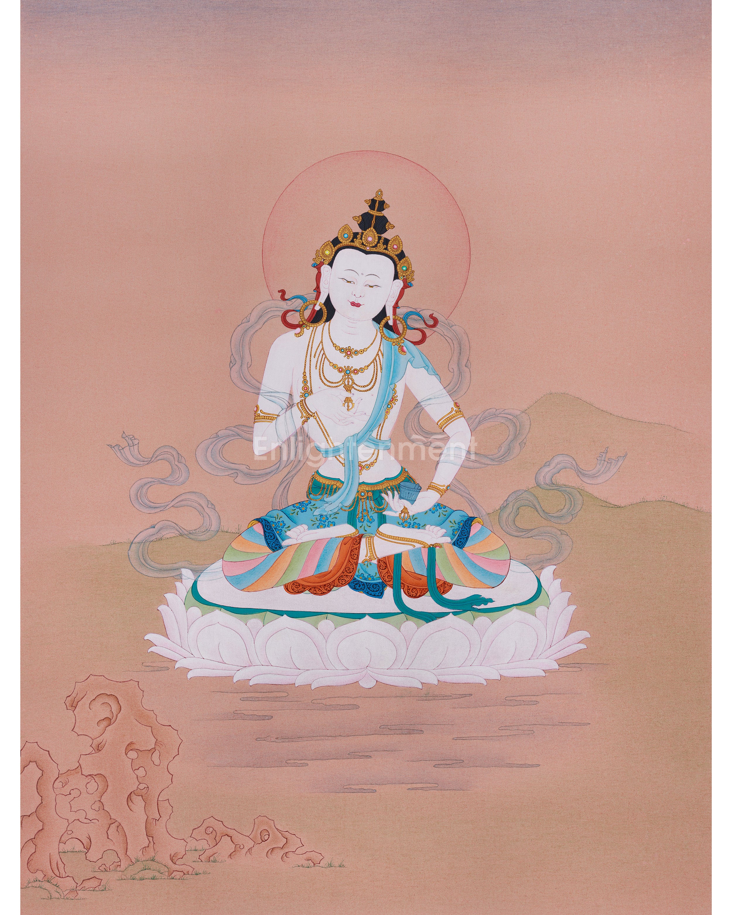 Elegant Minimalist Vajrasattva Thangka | Purification Deity | Buddhist