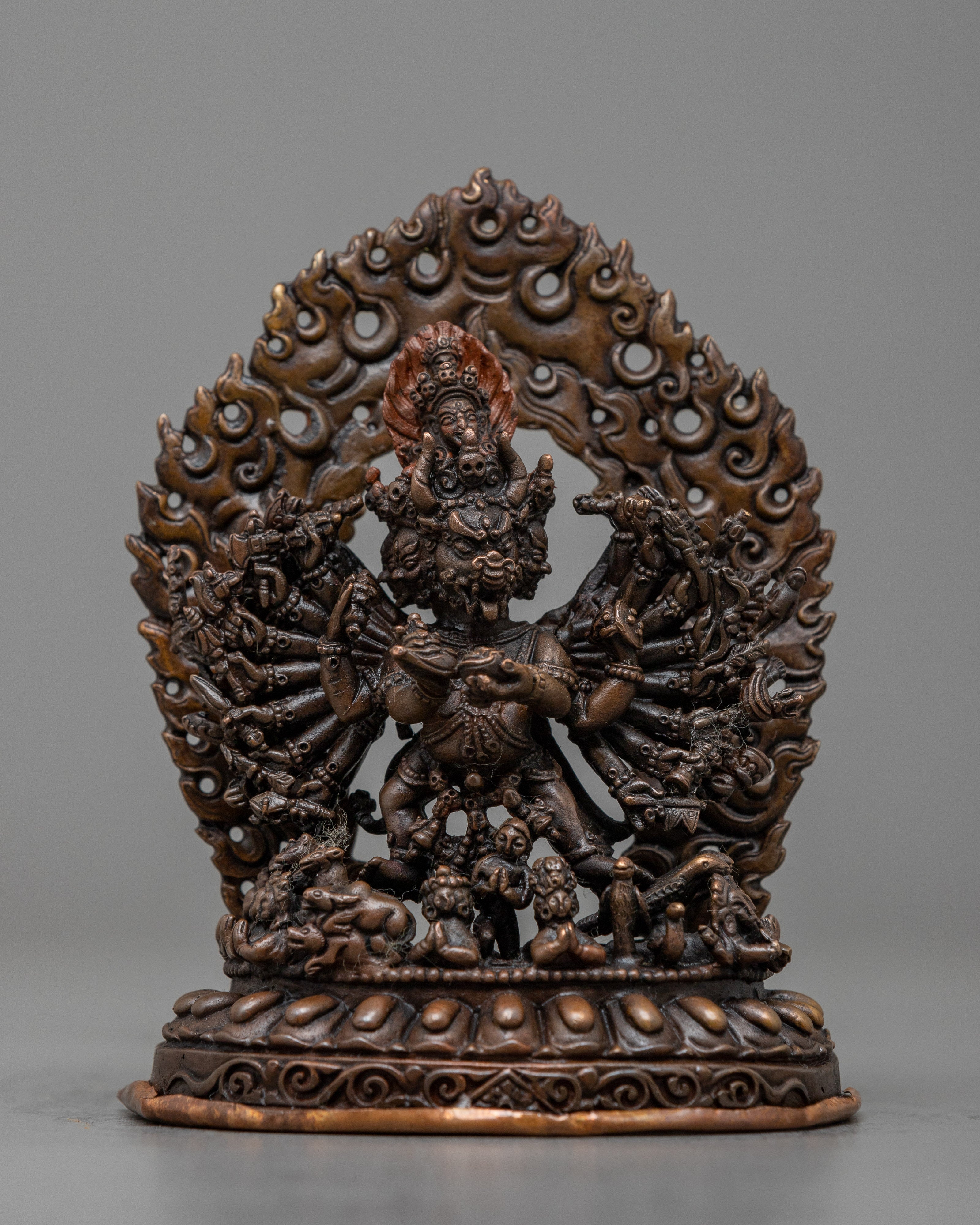 Machine Made Yamantaka With Consort Statue | Depiction of Powerful Bud