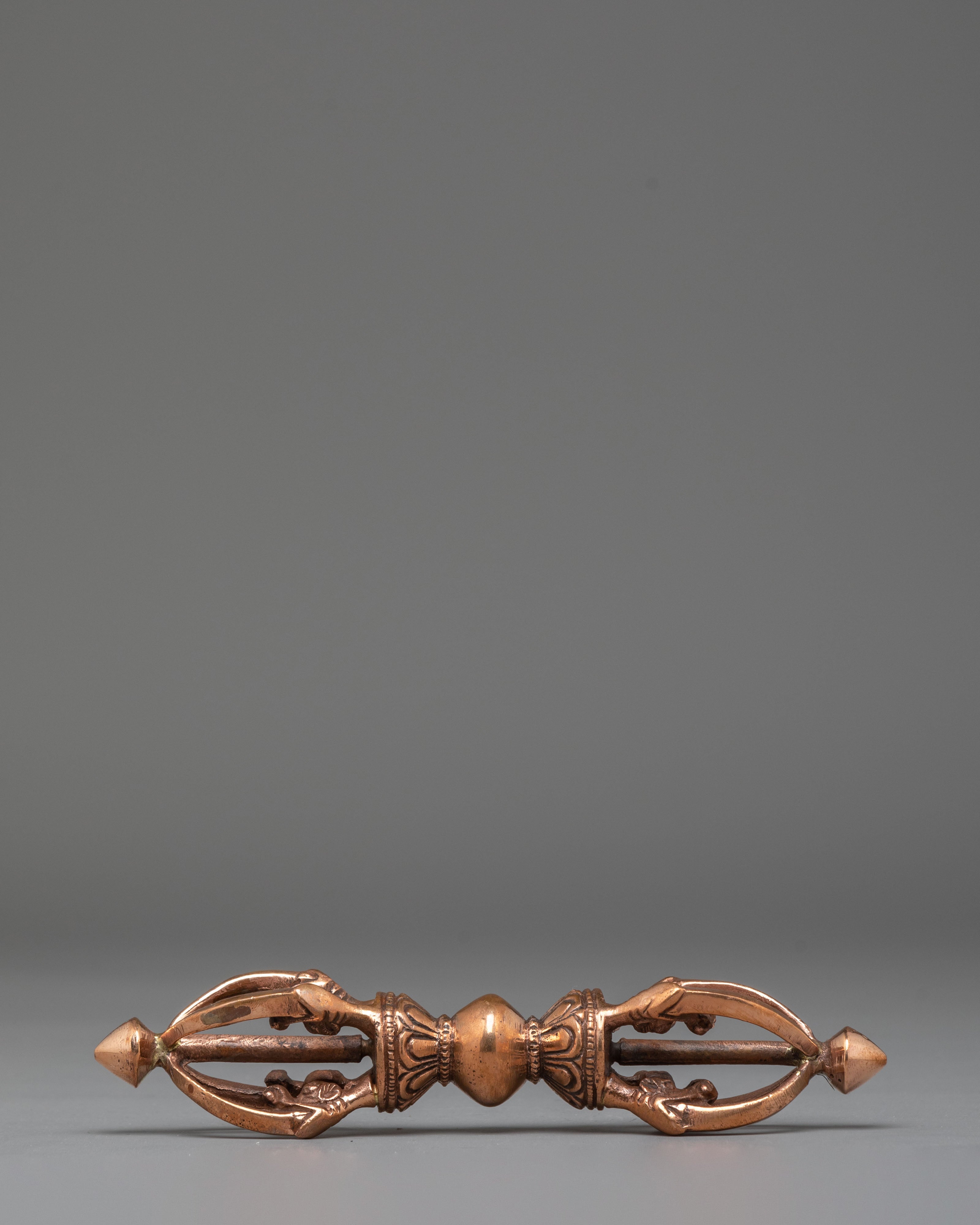 Tibetan Vajra for Ritual Use | Handcrafted Copper Dorje for Meditation