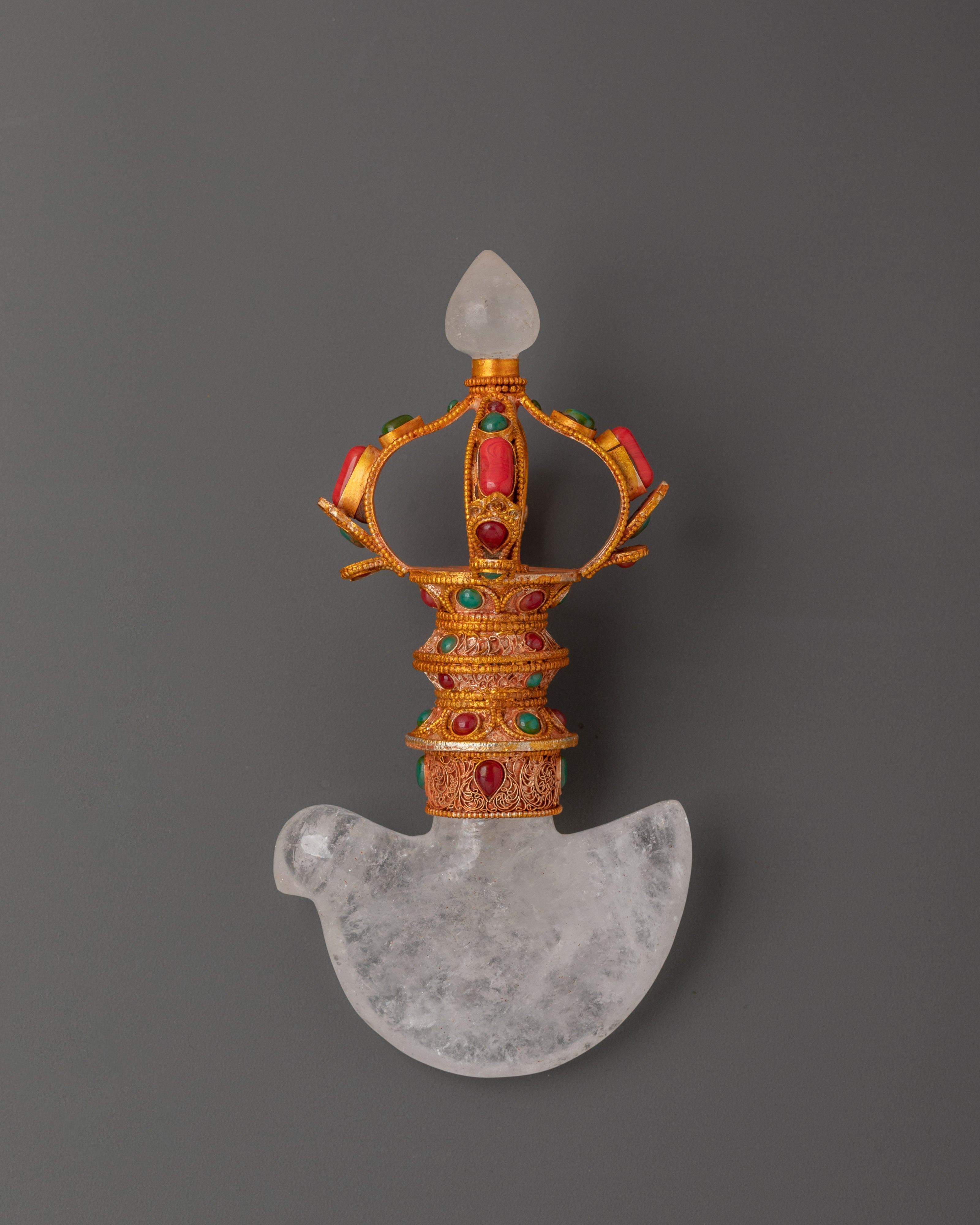 Buddhist Ritual knife | Sacred Crystal & Copper