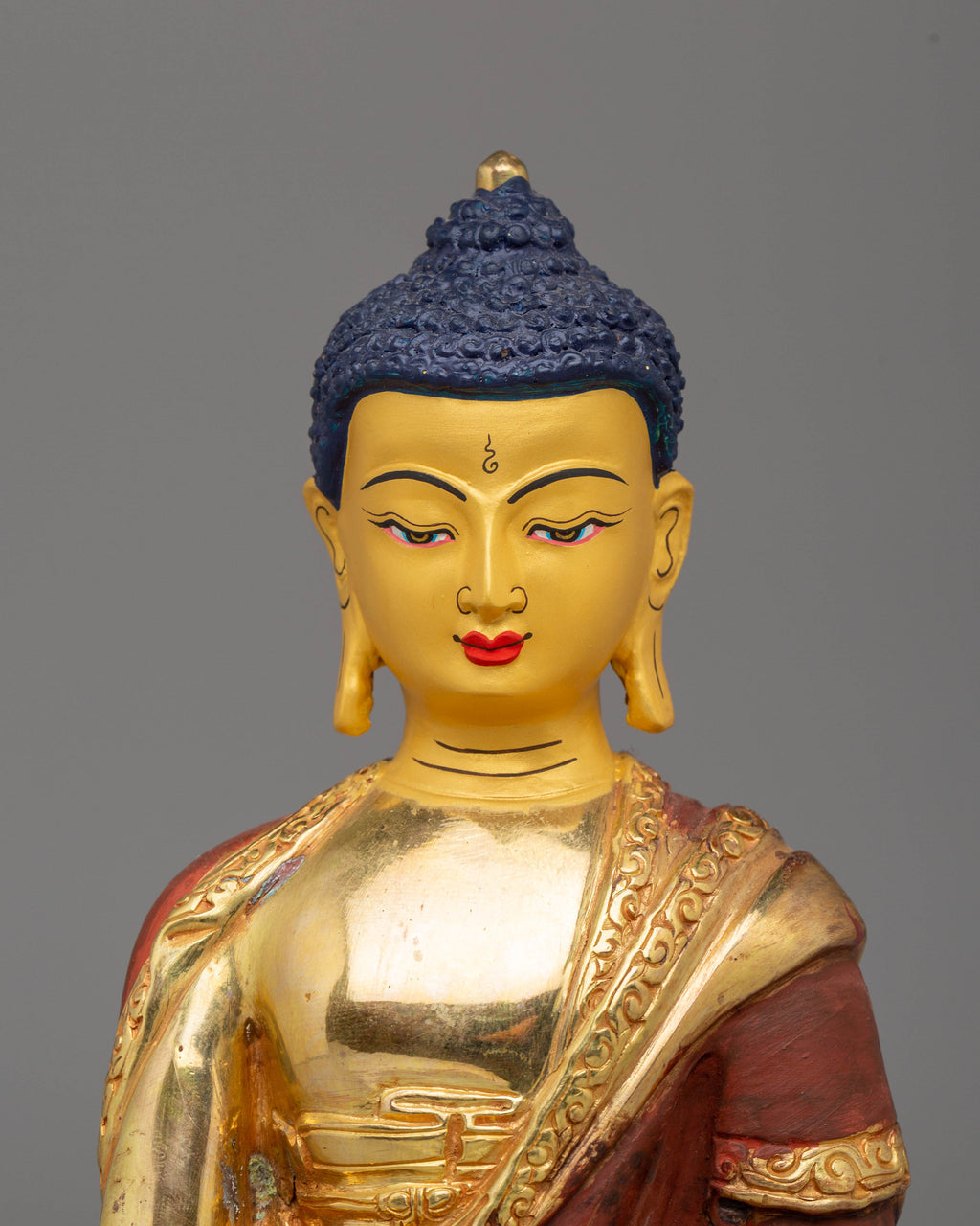 Handcrafted Shakyamuni Buddha Copper Sculpture | Sacred Tibetan Icon