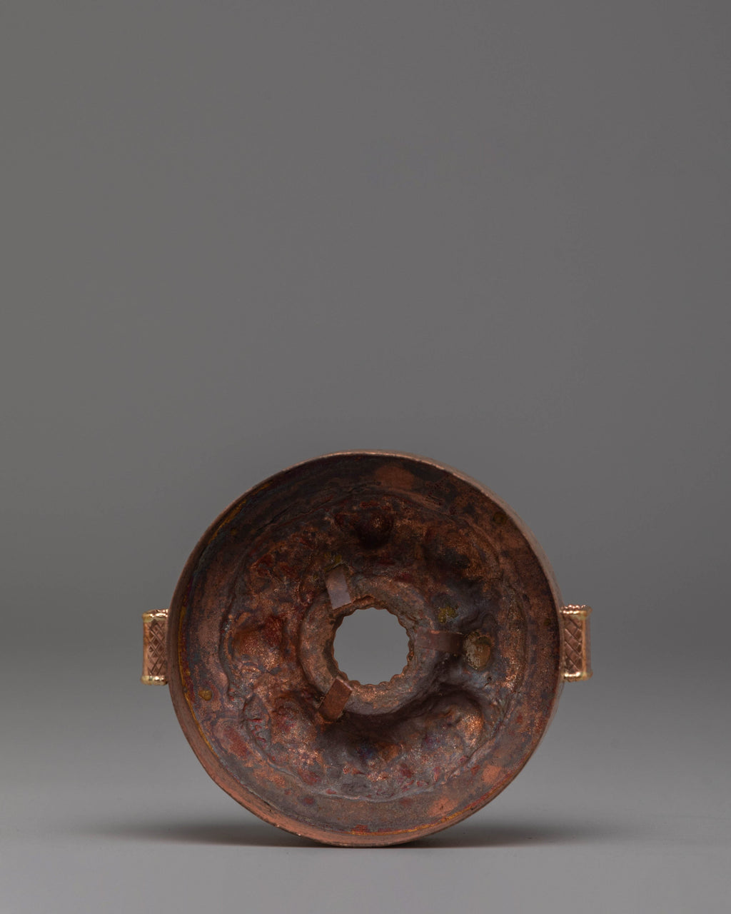 Handmade Copper Ghau Box | Spiritual Decor for Meditation