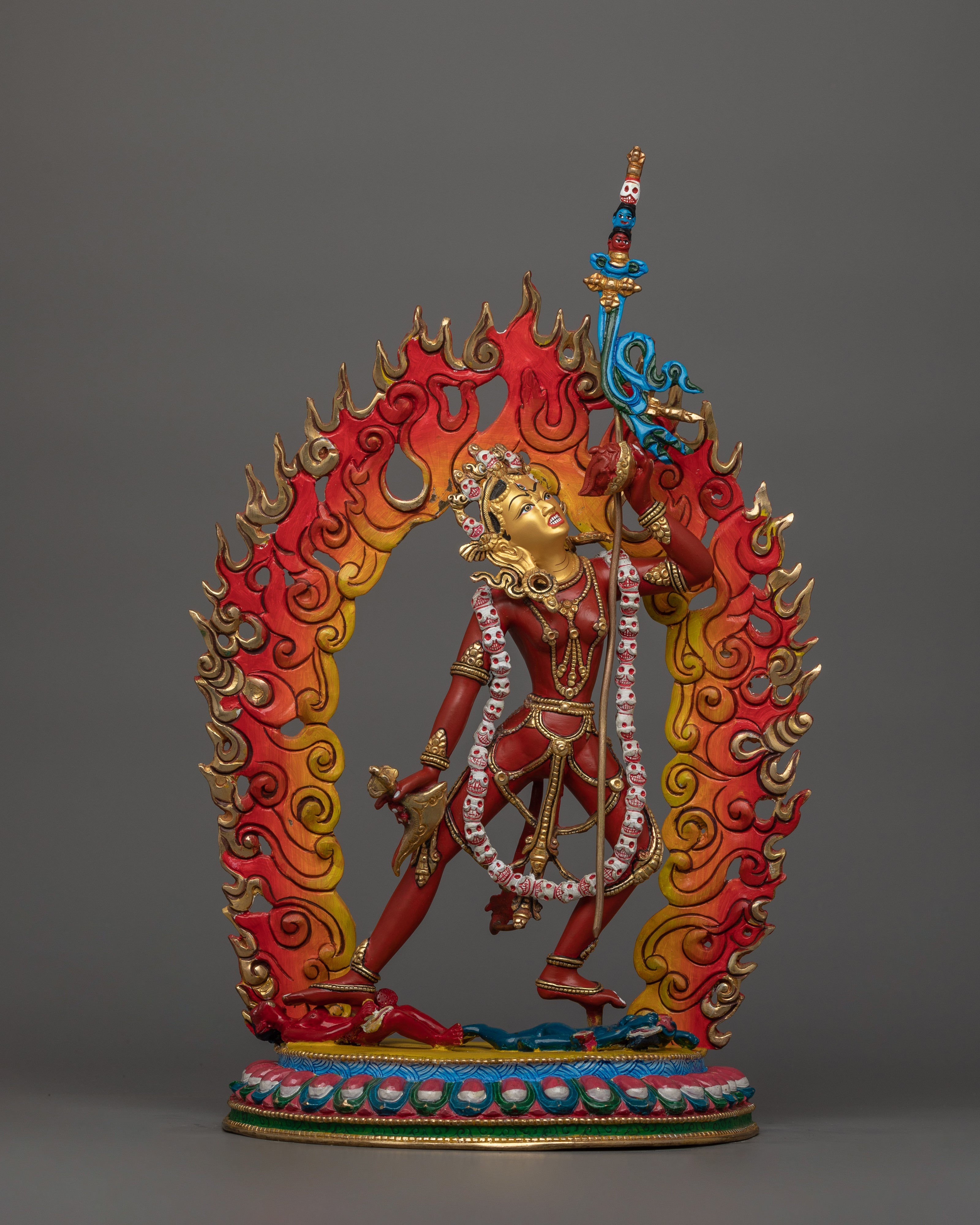 Tantric Deity Sculpture of Vajrayogini | Handcrafted 24K Gold Gilded
