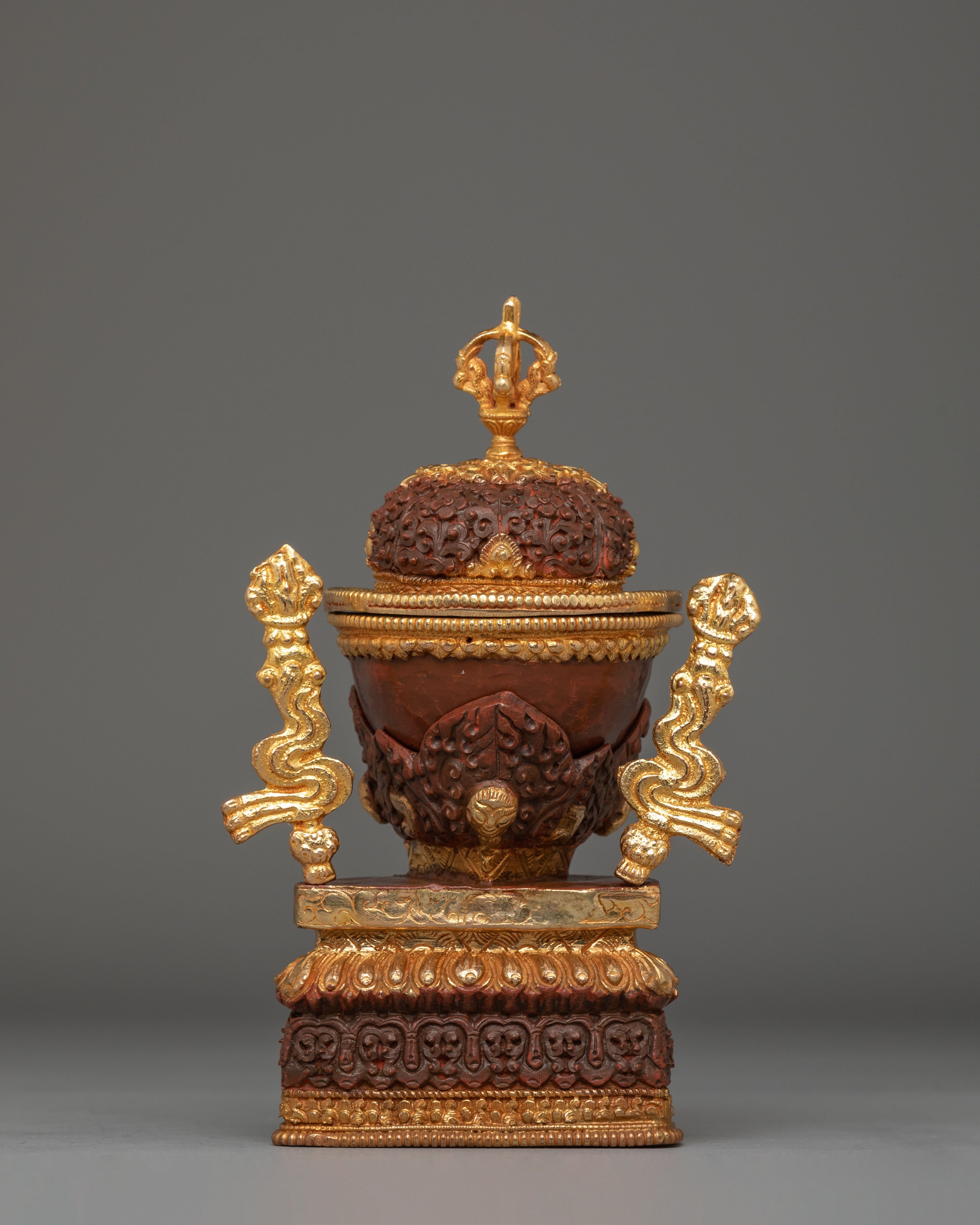 Handcrafted Tibetan Holy Kapala | Thöd-pa for Ritual Ceremonies
