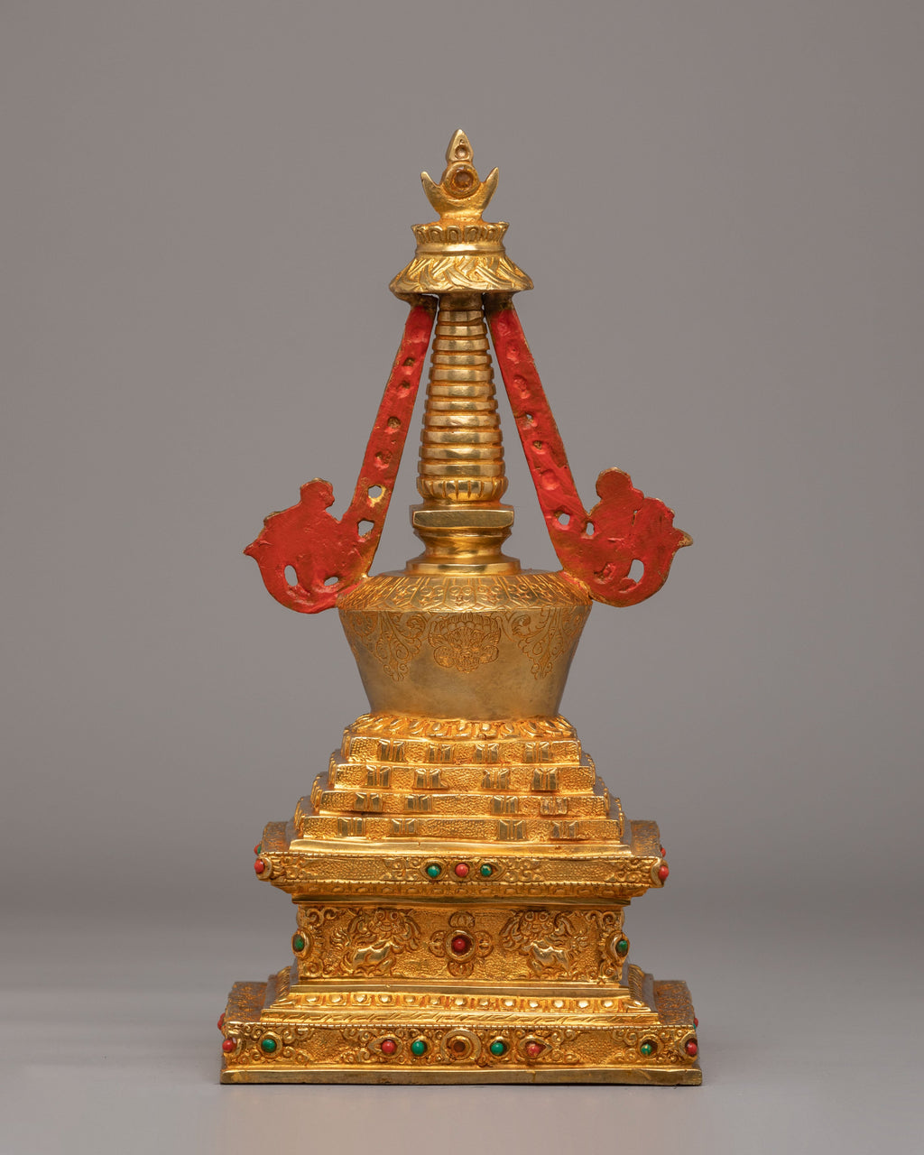 Traditional Stupa Of Many Doors | Handcrafted Tibetan Buddhist Shrine