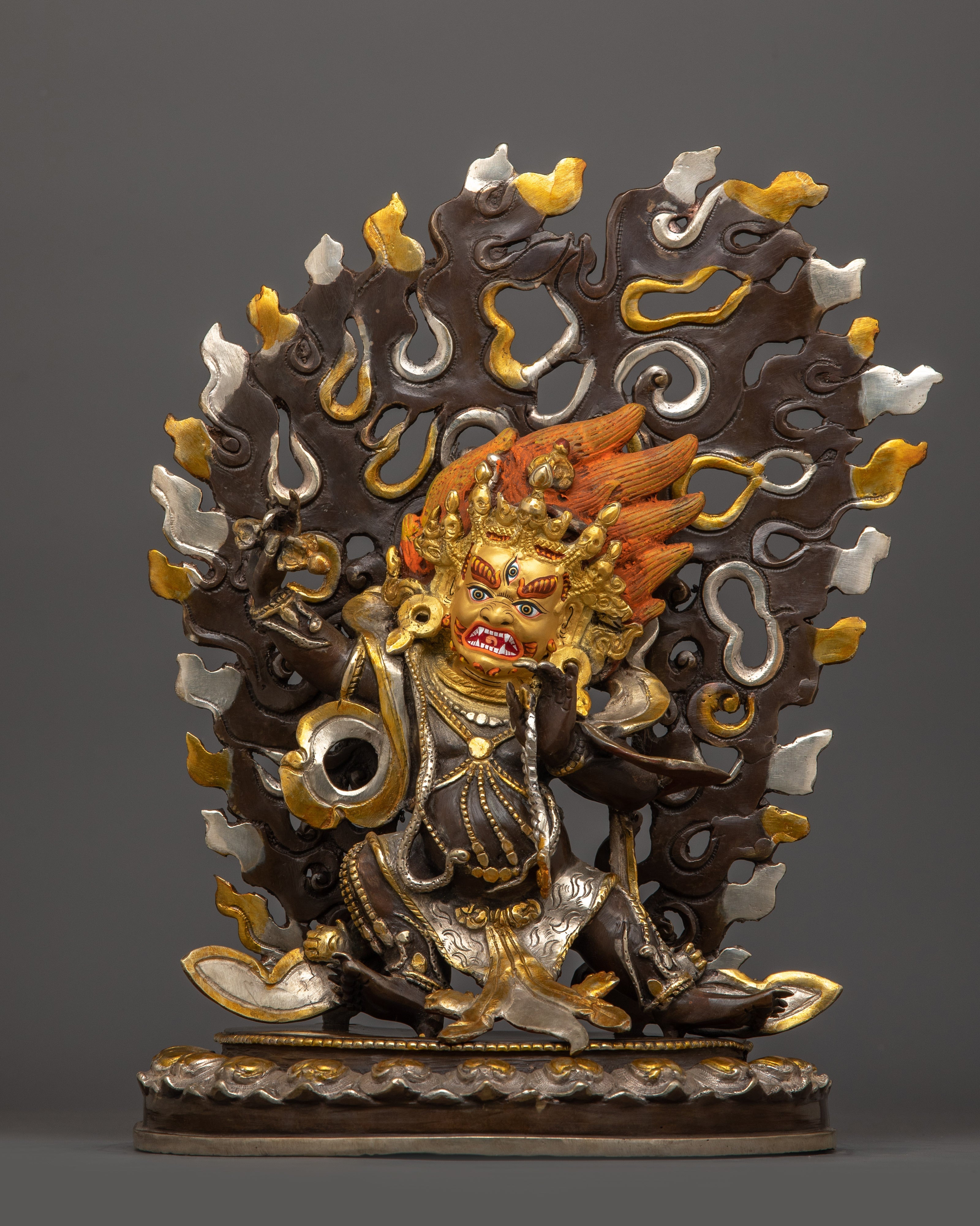 Bodhisattva Vajrapani A Silver Plated Dharma protector | Tibetan Buddh