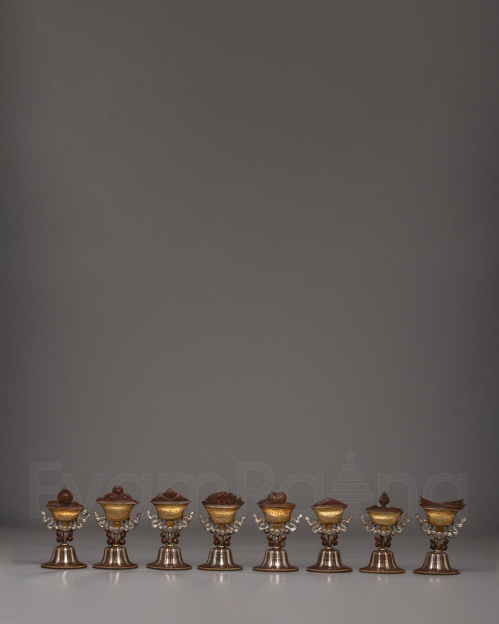 Oxidized Copper Raja Rani Set | Elegant Copper and Gold-Plated Figurin