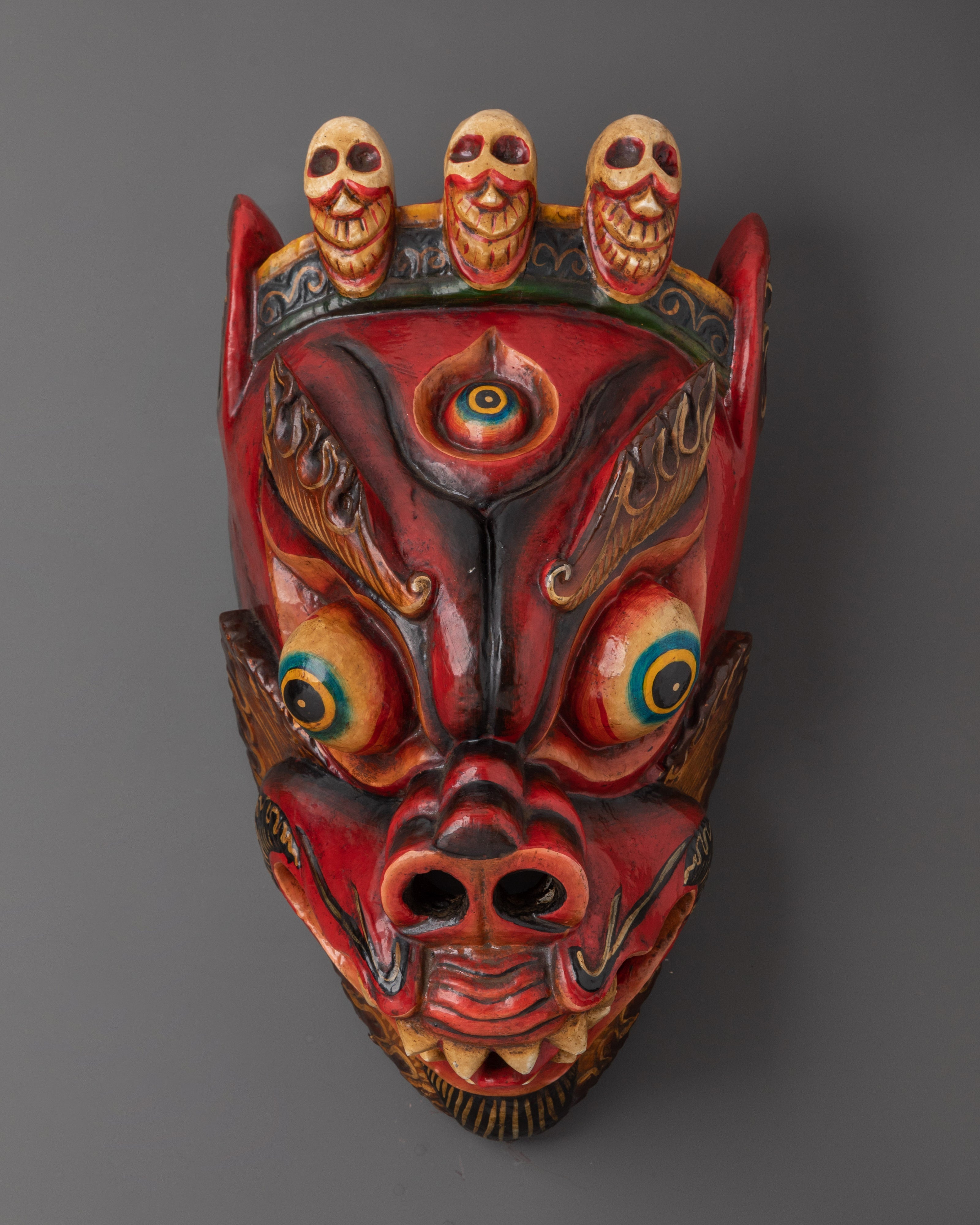 Spiritual Wooden Mask | Ethnic Wall Art
