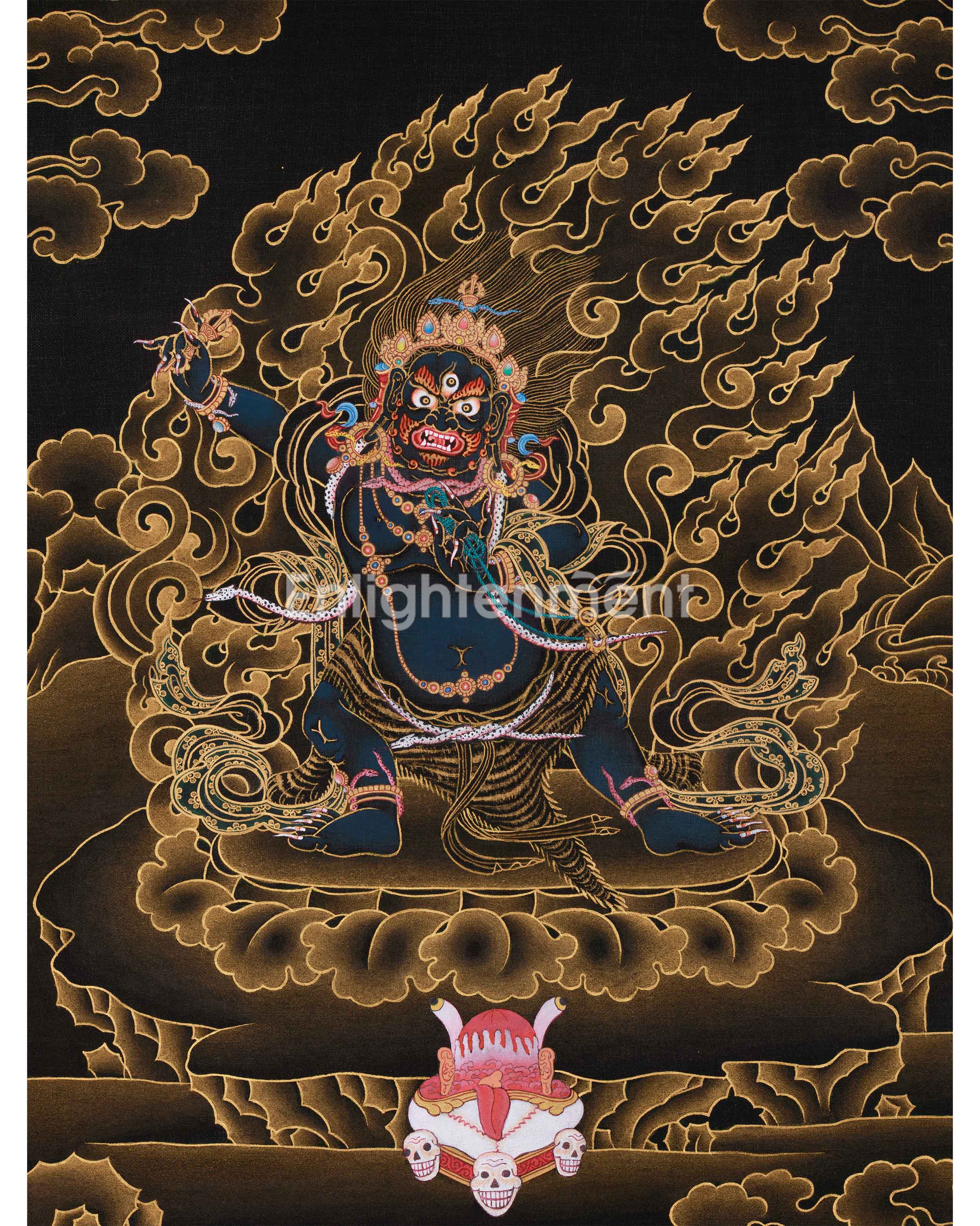Original Dharma Protector Vajrapani Thangka | The Bodhisattva of Stren