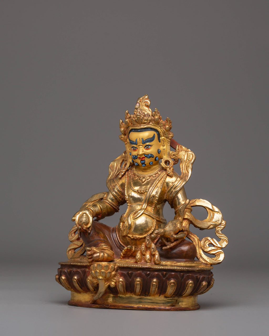 Handcrafted Copper Figurine of Dzambhala | Embodiment of Wealth