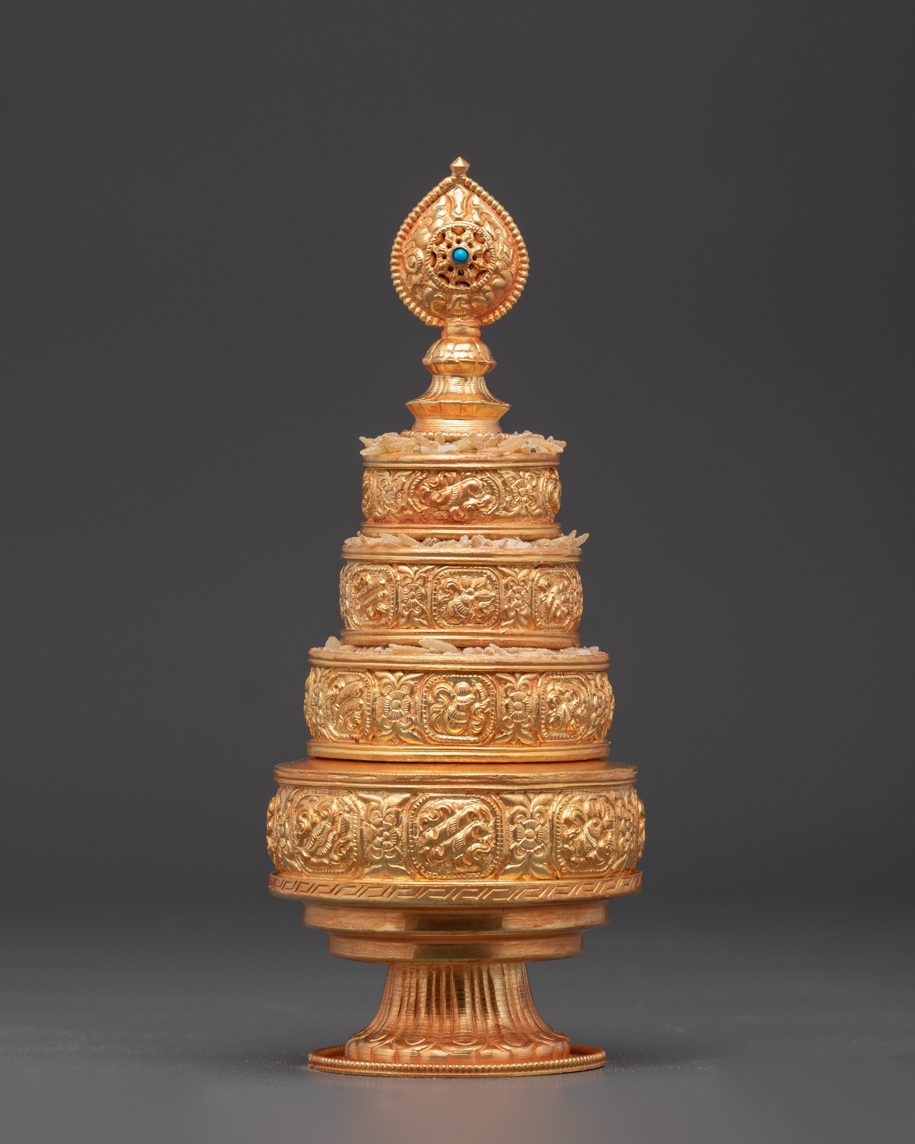 Gold Plated Offering Mandala Set | Spiritual Ritual Item Set