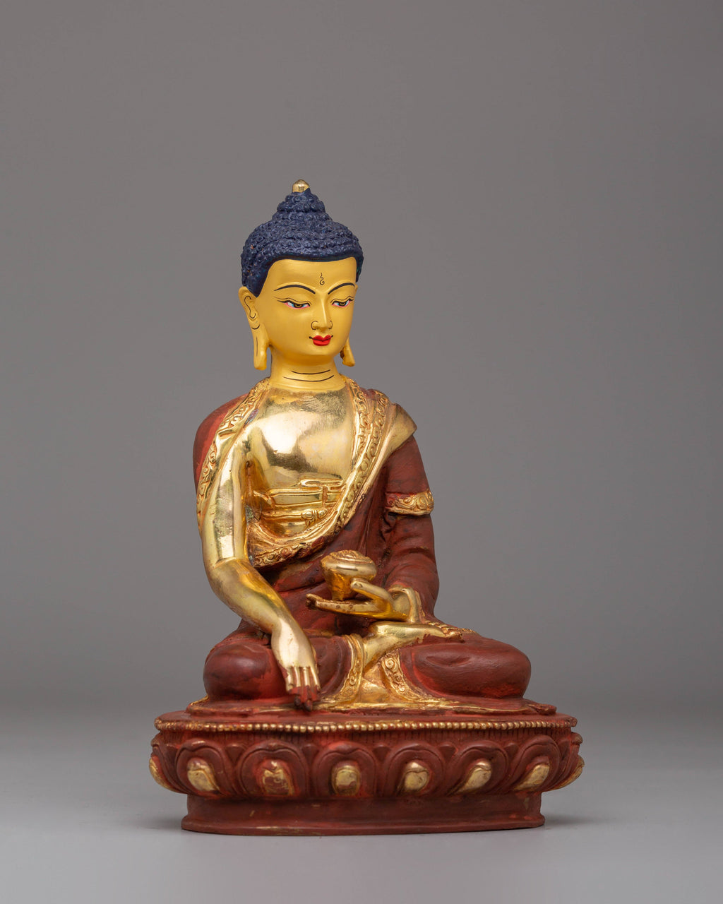 Handcrafted Shakyamuni Buddha Copper Sculpture | Sacred Tibetan Icon