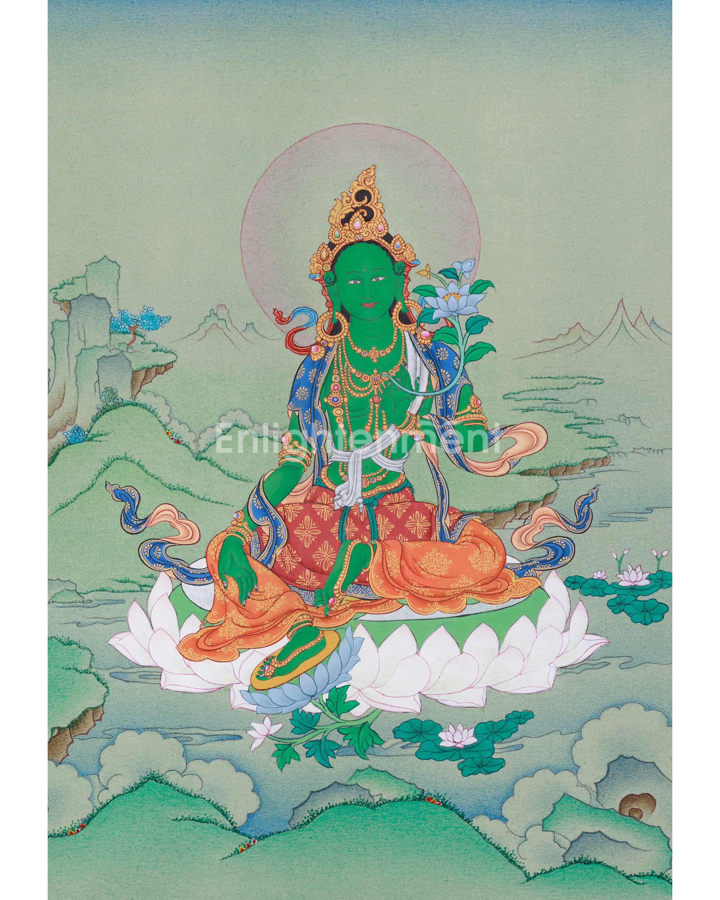 Traditional Handmade Goddess Green Tara | Mother of All Buddhas