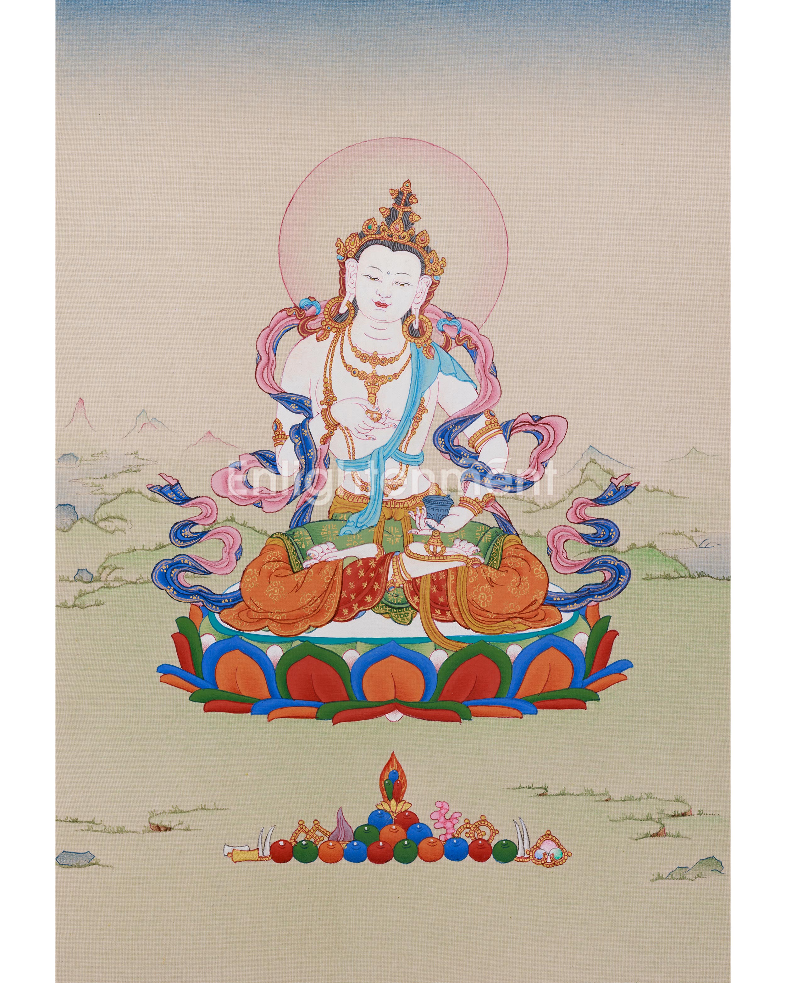 Handmade Vajrasattva Thangka | The Bodhisattva of Purification and Spi