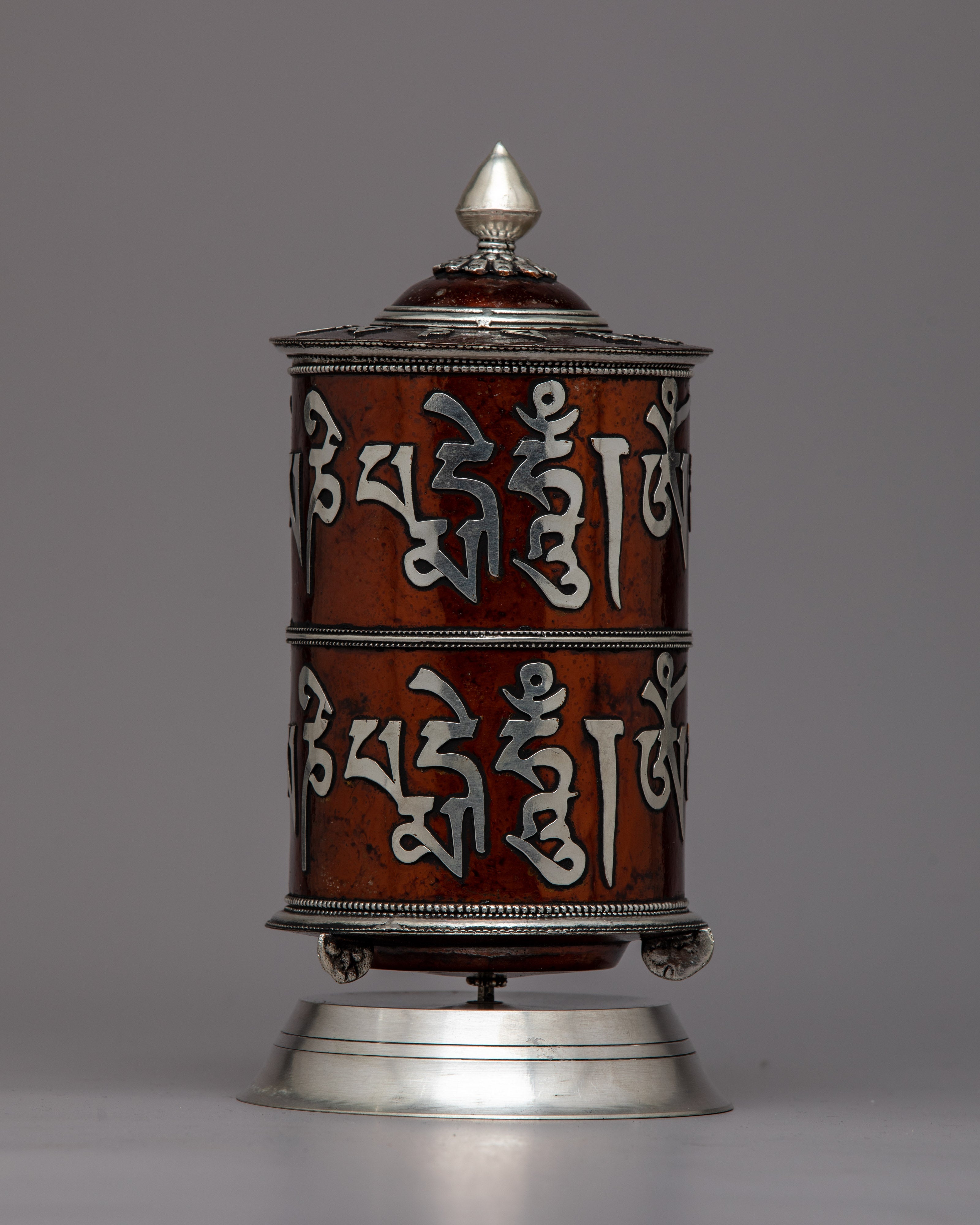 Buddhist Spinning Prayer Wheel | Traditional Handcrafted Tool for Home