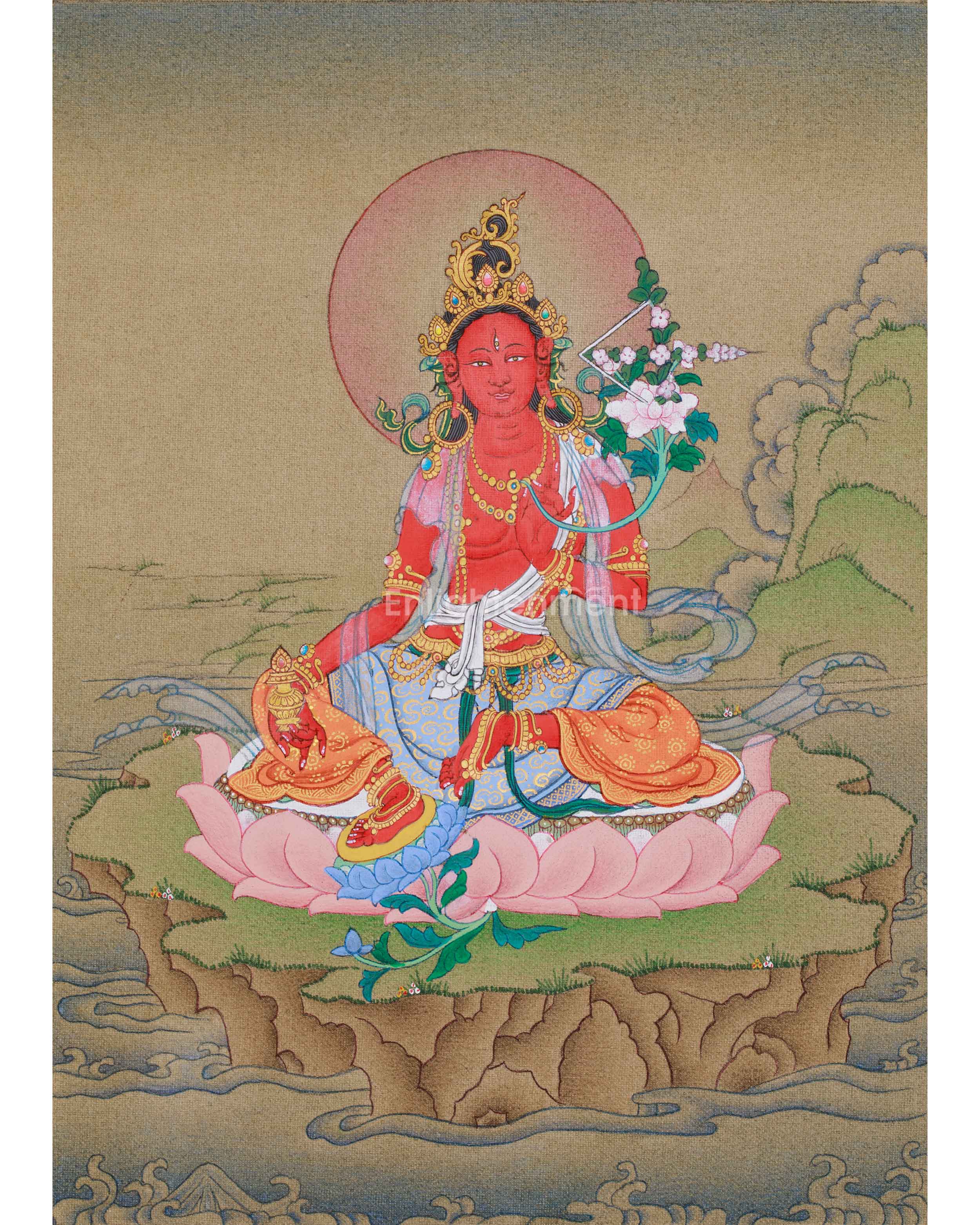 Tantric Red Tara Thangka | Goddess of Magnetism and Power