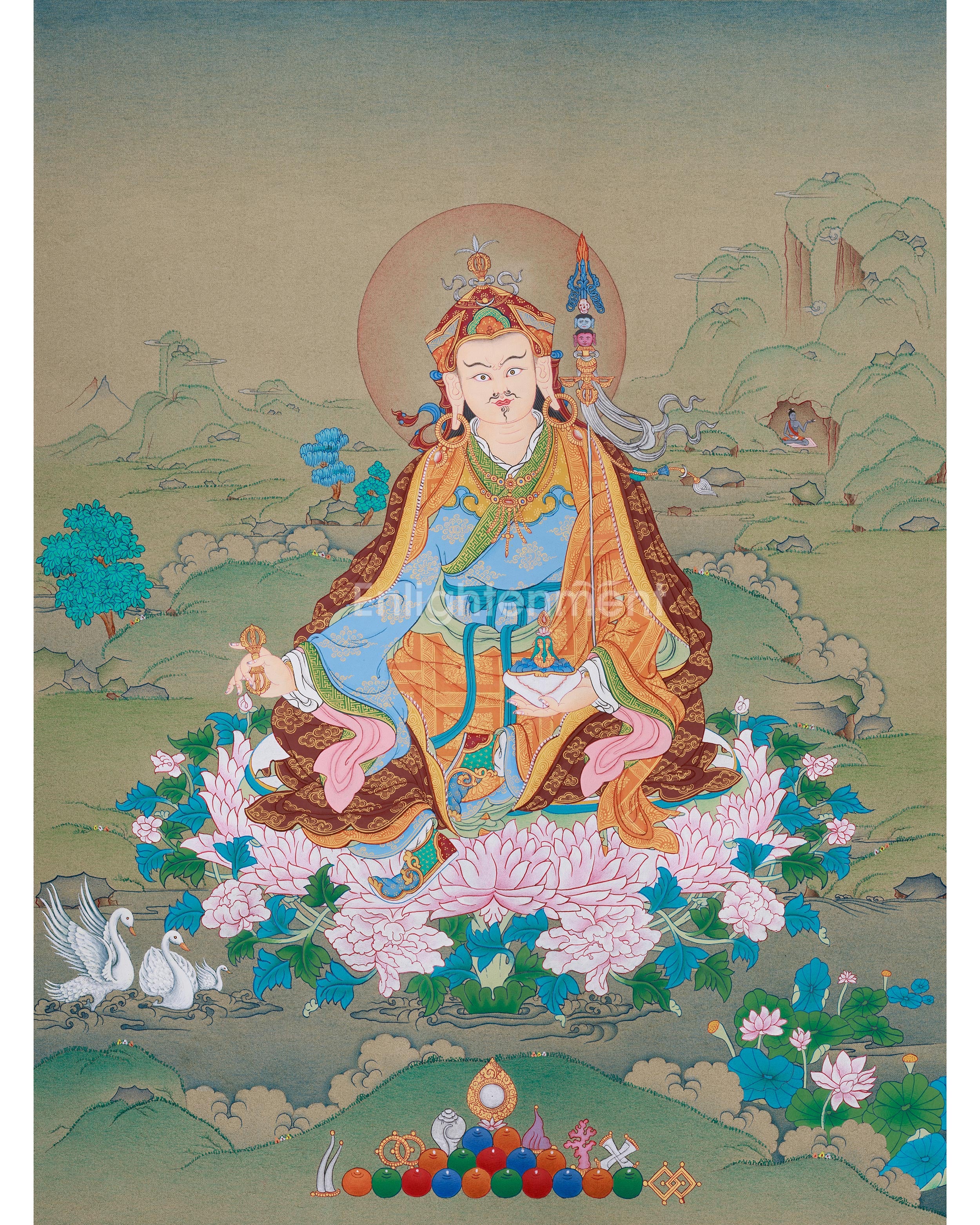 Thangka of Tantric Master Guru Rinpoche | Padmasambhava Artwork