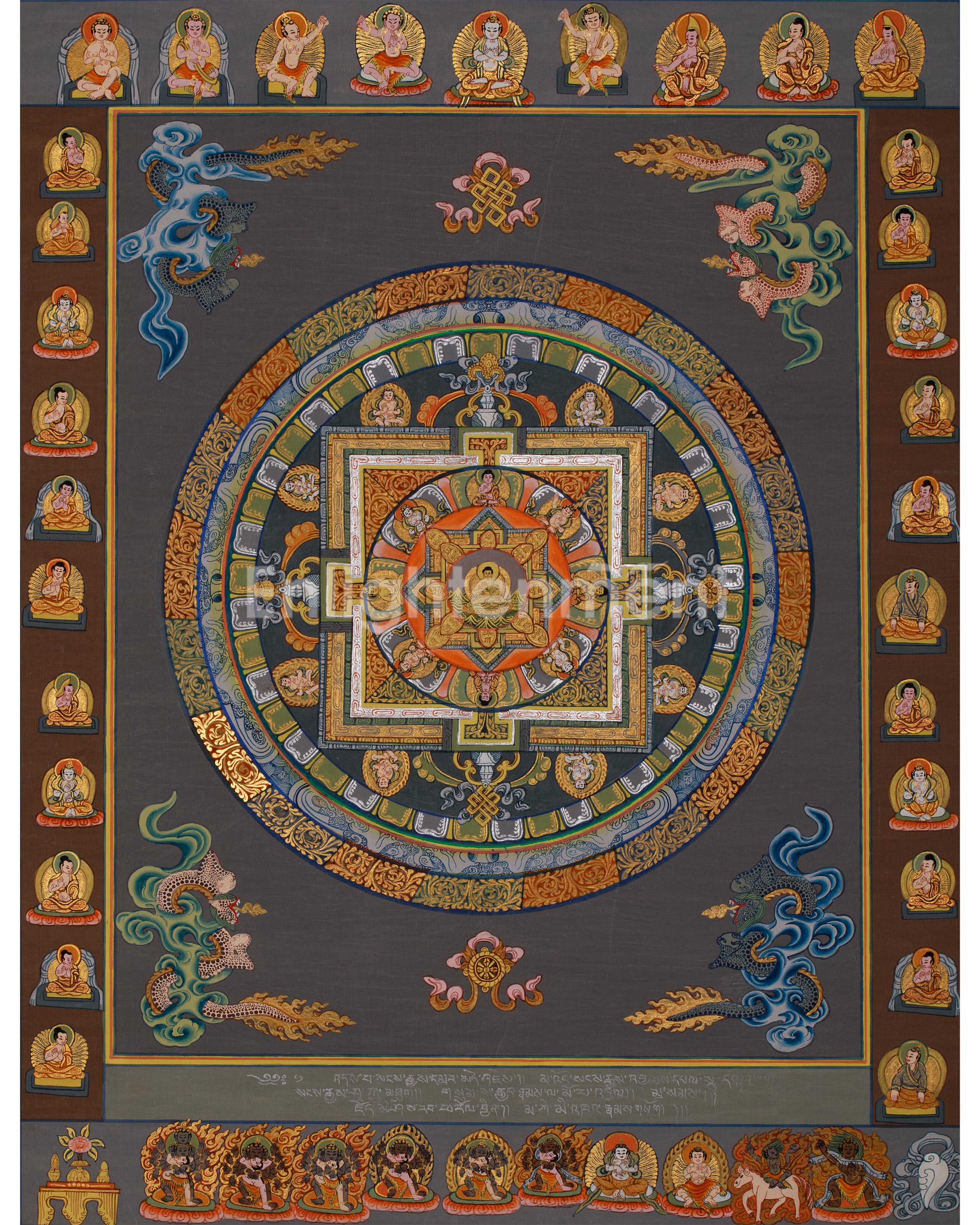 Vintage Buddha Mandala Painting | Symbol of Enlightenment and Harmony
