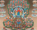 Sakya Refuge Tree | Vajradhara lineage | Tibetan Thangka Painting