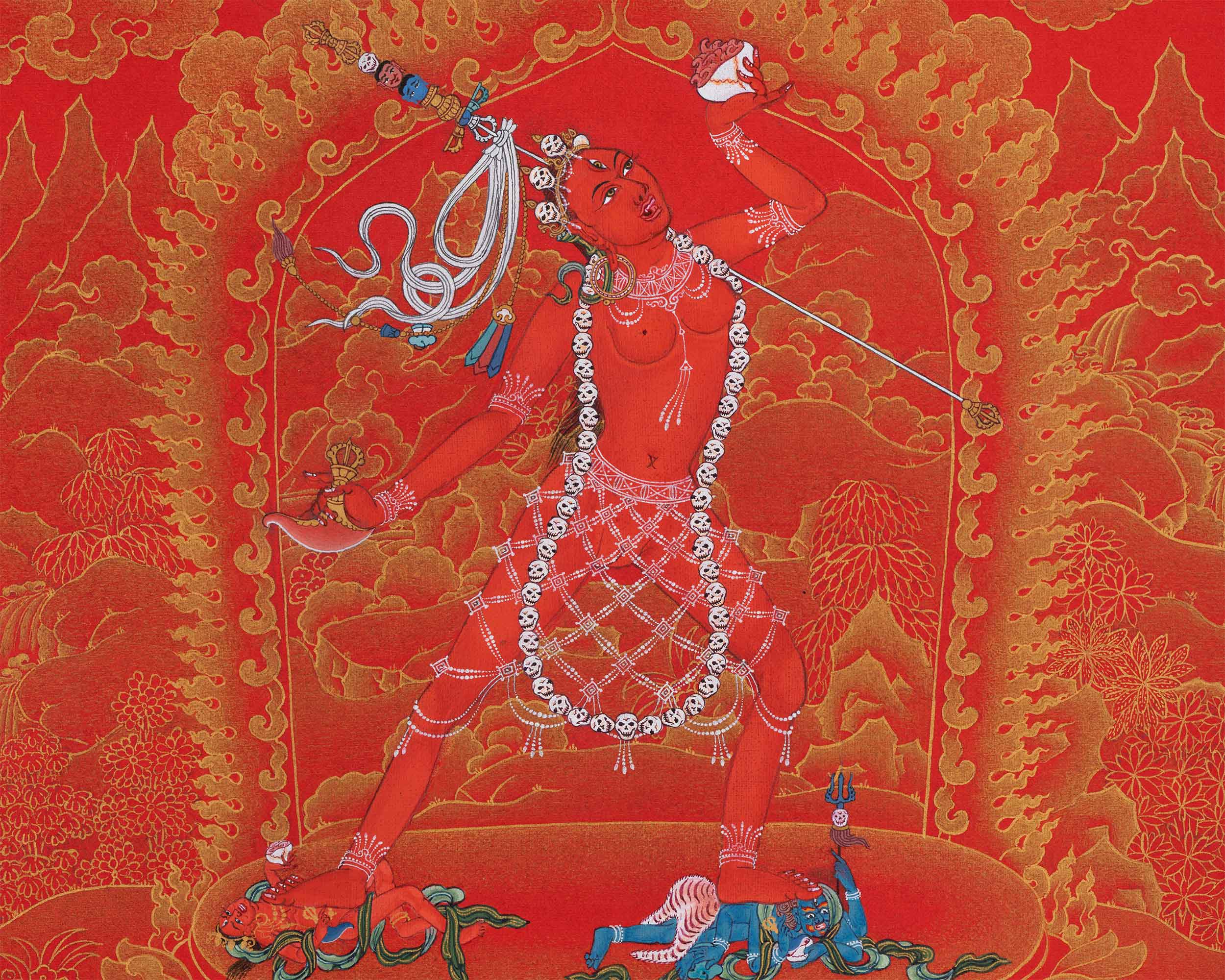 Traditional Himalayan Art Of Vajrayogini Dakini | Tibetan Dakini Thang ...