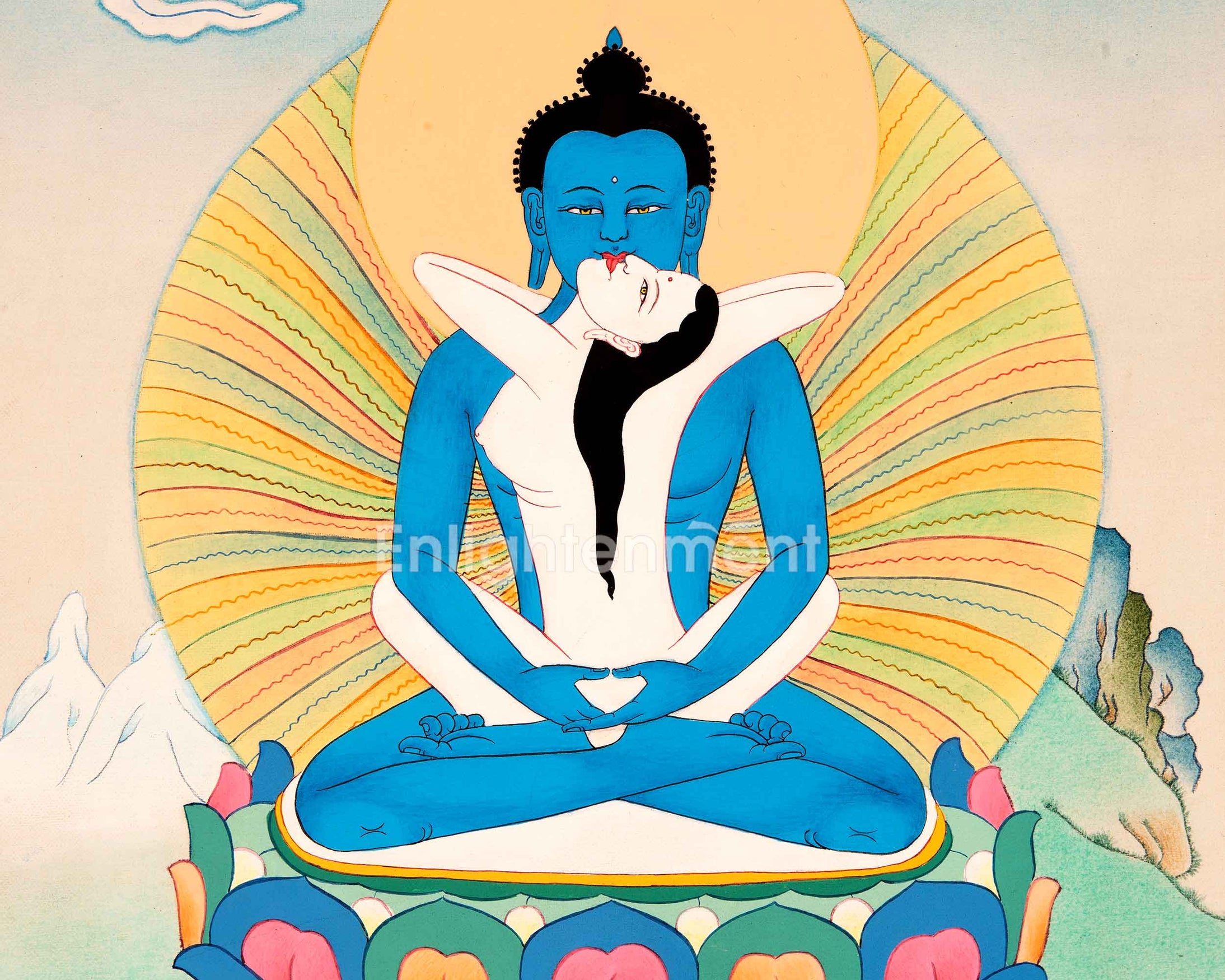 Samantabhadra -Consort Samantabhadri Thangka Art | Traditional Himalay ...