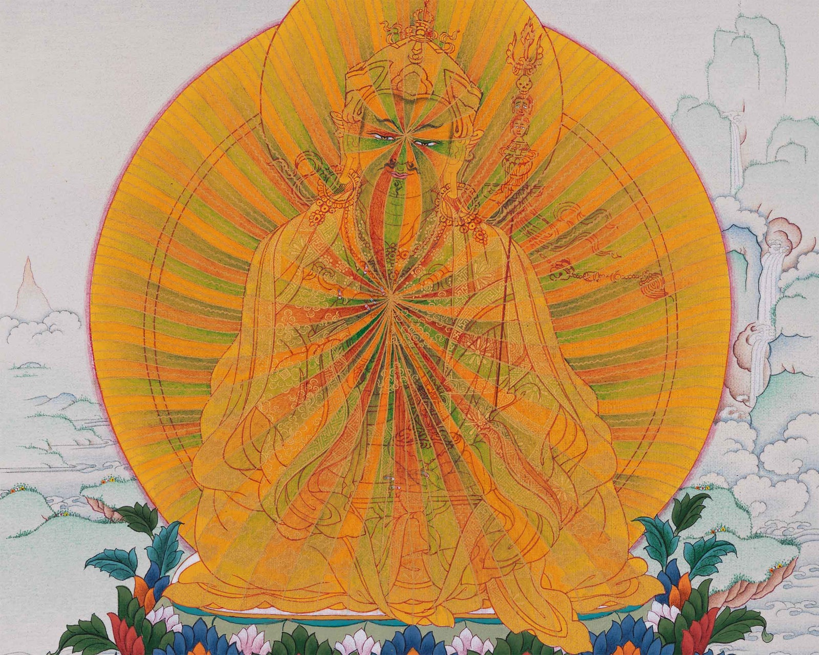 Guru Rinpoche Thangka | Rainbow Body Padmasambhava Print