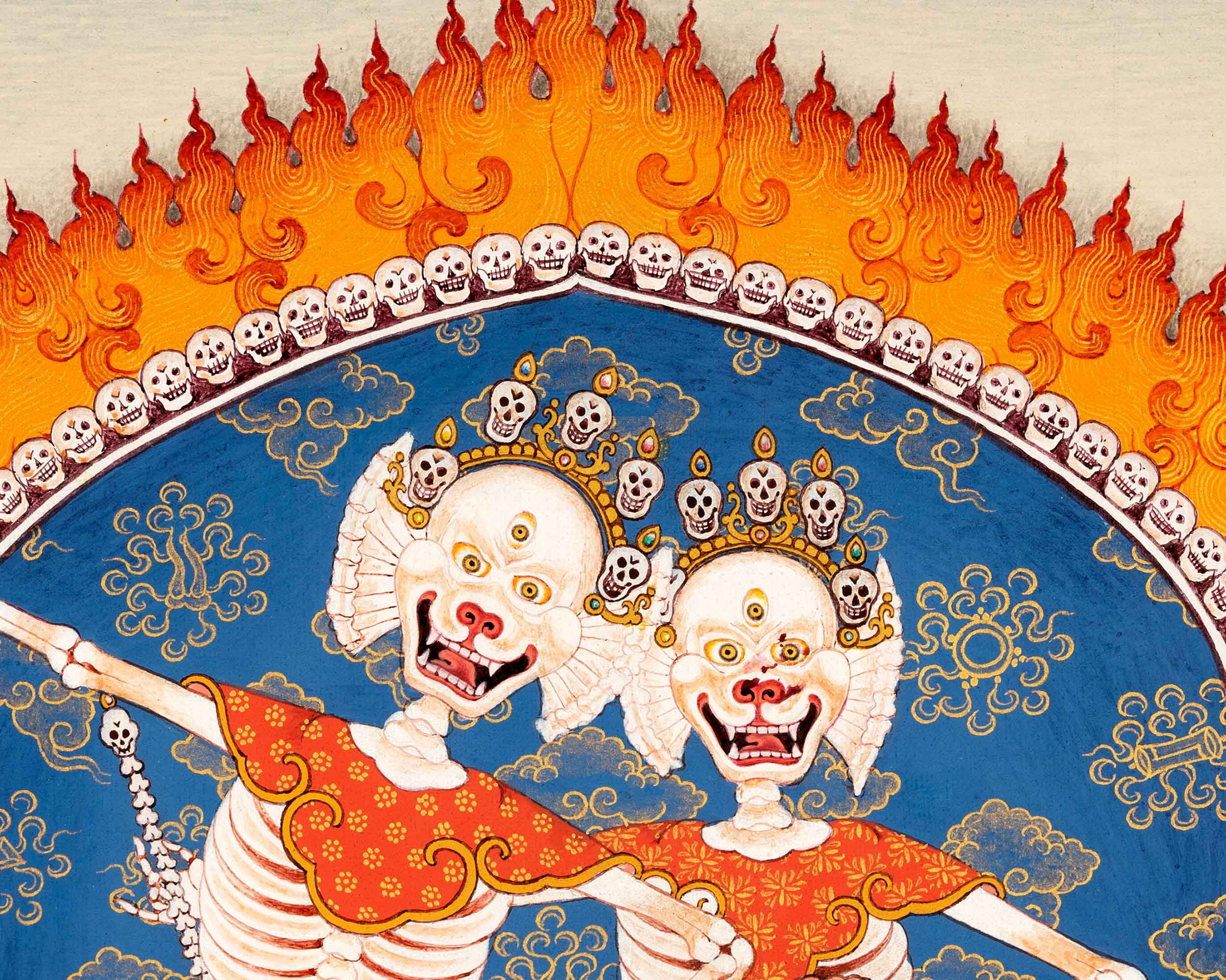 Citipati Thangka, The Dancing Skeletons of Tibetan Buddhism ...