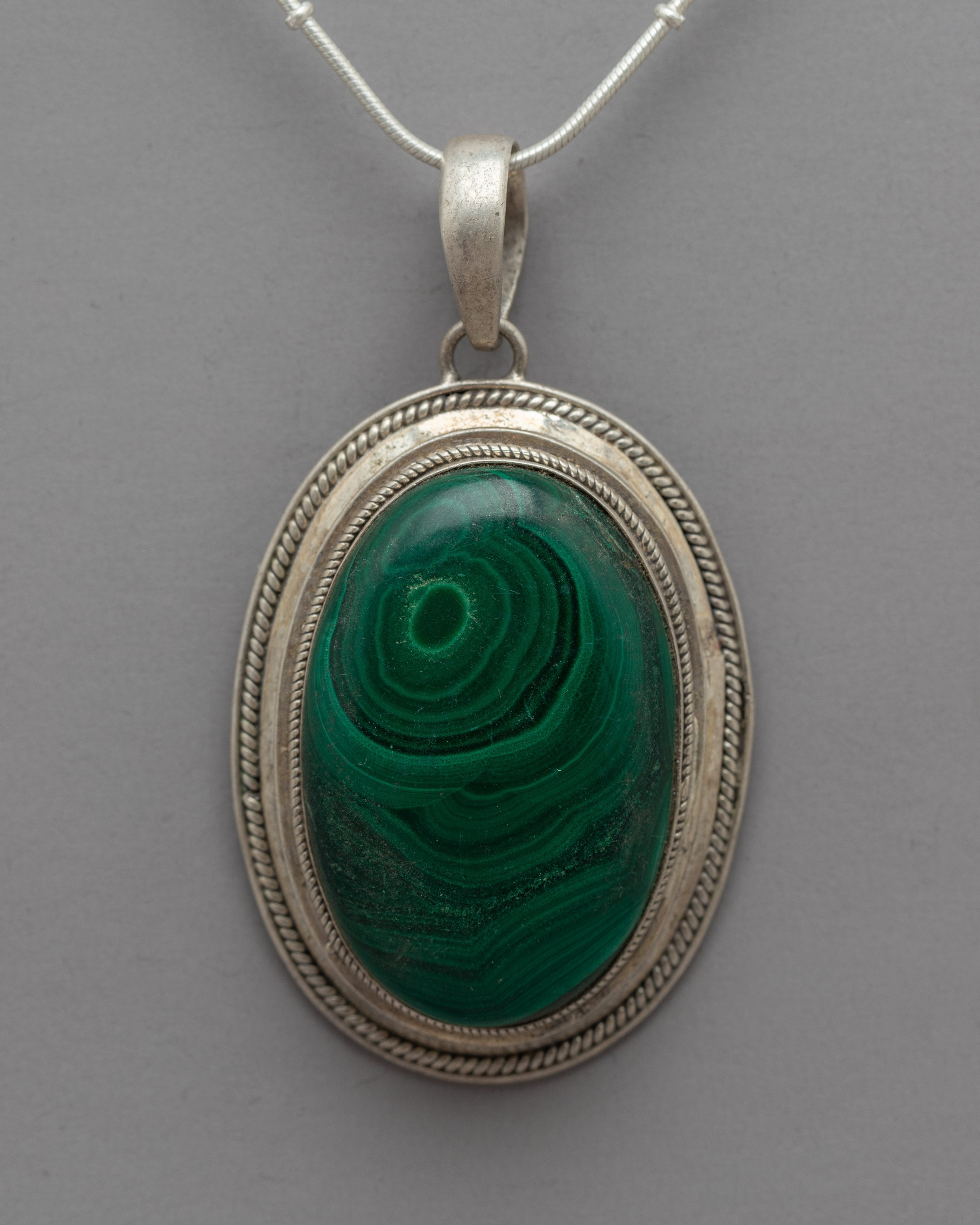 Green Malachite Locket | Wearable Pure Sterling Silver Jewelry"