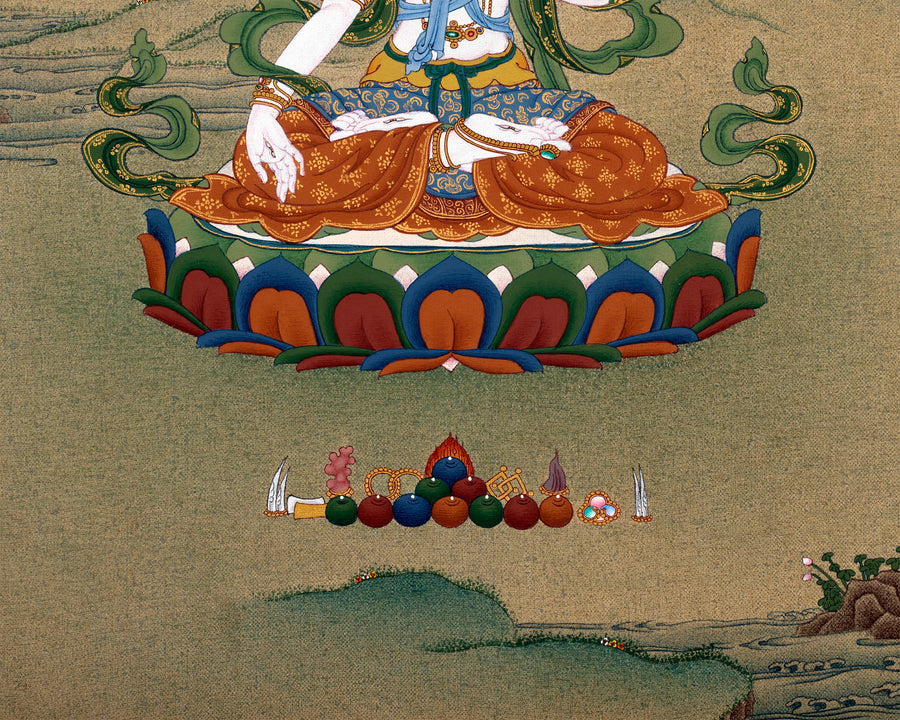 White Tara | Tibetan Tara Painting | Enlightenment Thangka