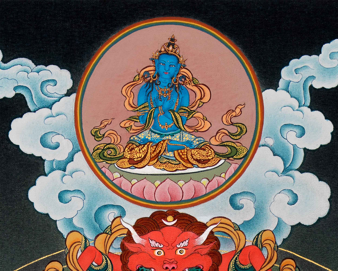Marpa With Milarepa and Gampopa Thangka | Traditional Buddhist Art