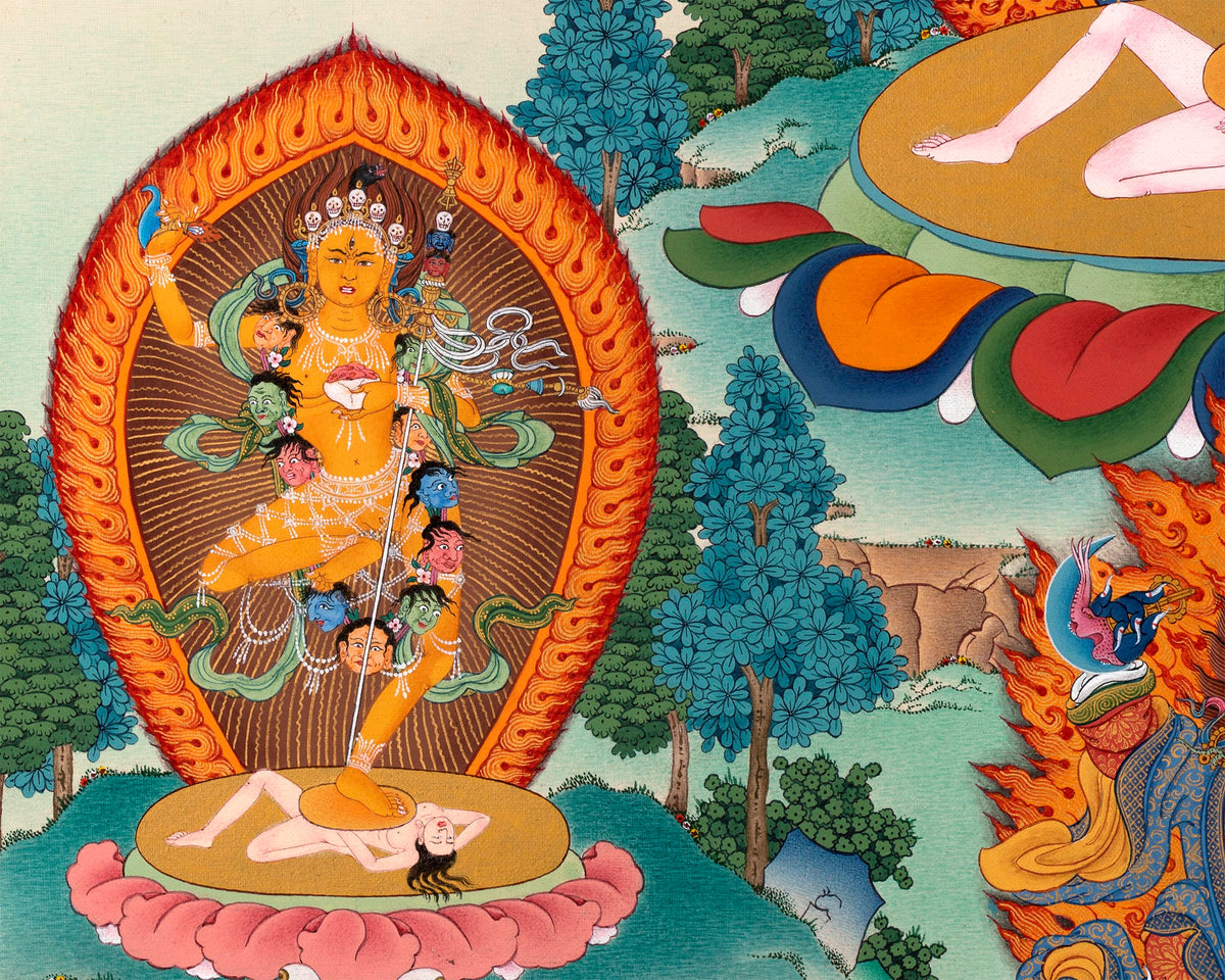 Dorje Phagmo, Vajravarahi Mandala Thangka with Four Dakini, Karma Kagy
