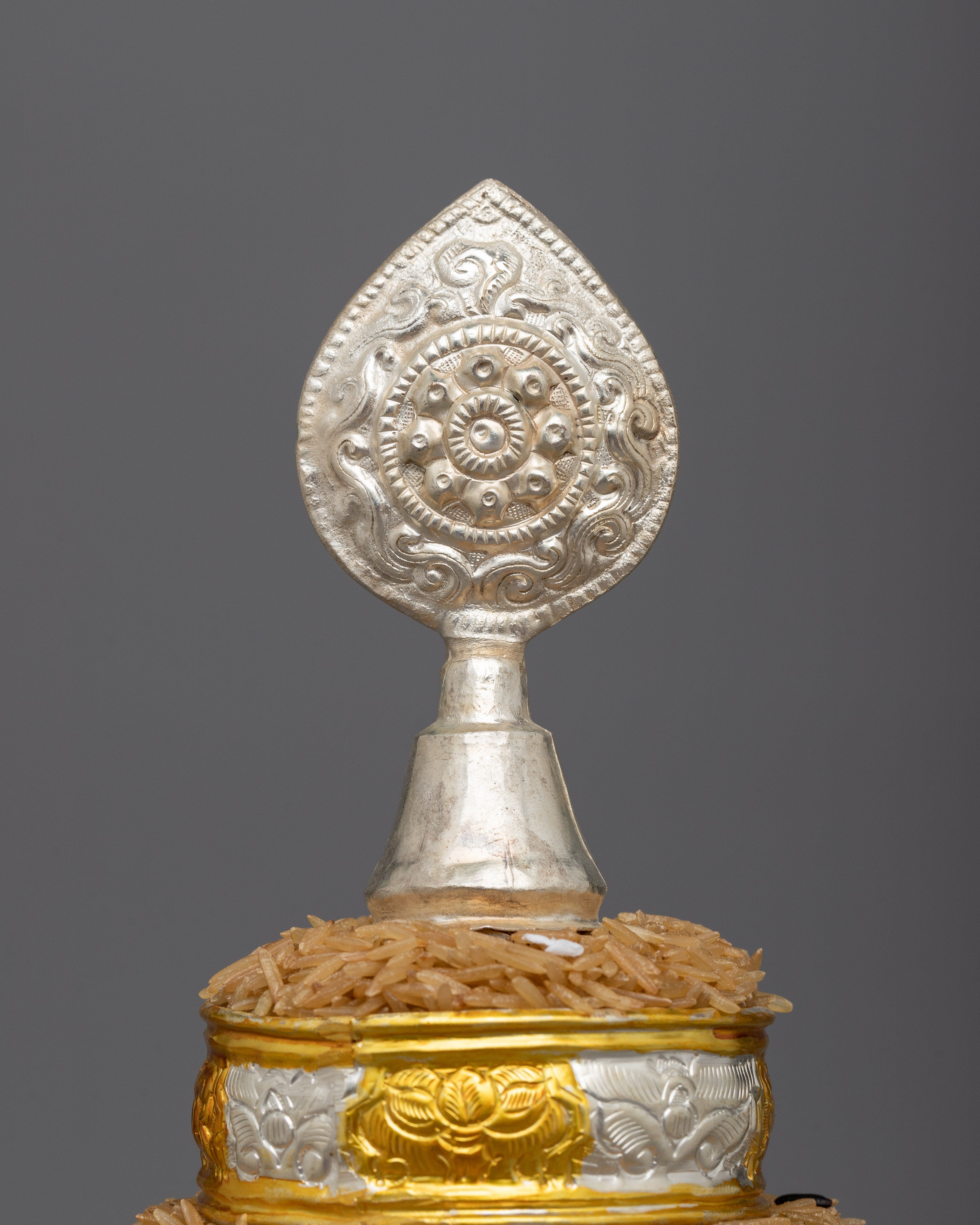 Decorative Copper Rice Offering Set | Beautifully Mandala Crafted for ...