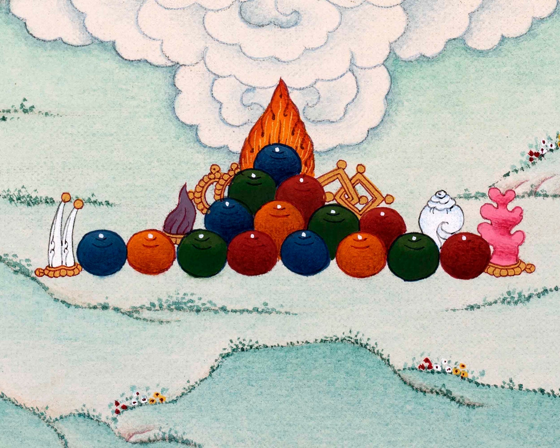 Amitabha Buddha Images Thangka Painting | Hand Painted Art for Meditat