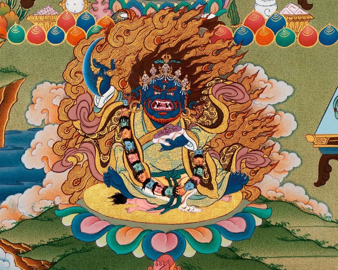 Marpa With Milarepa and Gampopa Thangka | Traditional Buddhist Art