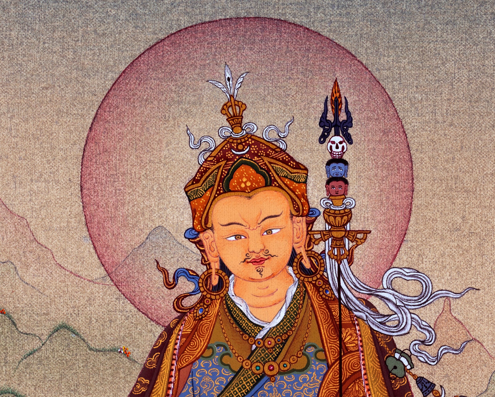 Guru Rinpoche | Padmasambhava Thangka | Tibetan Buddhist Painting ...