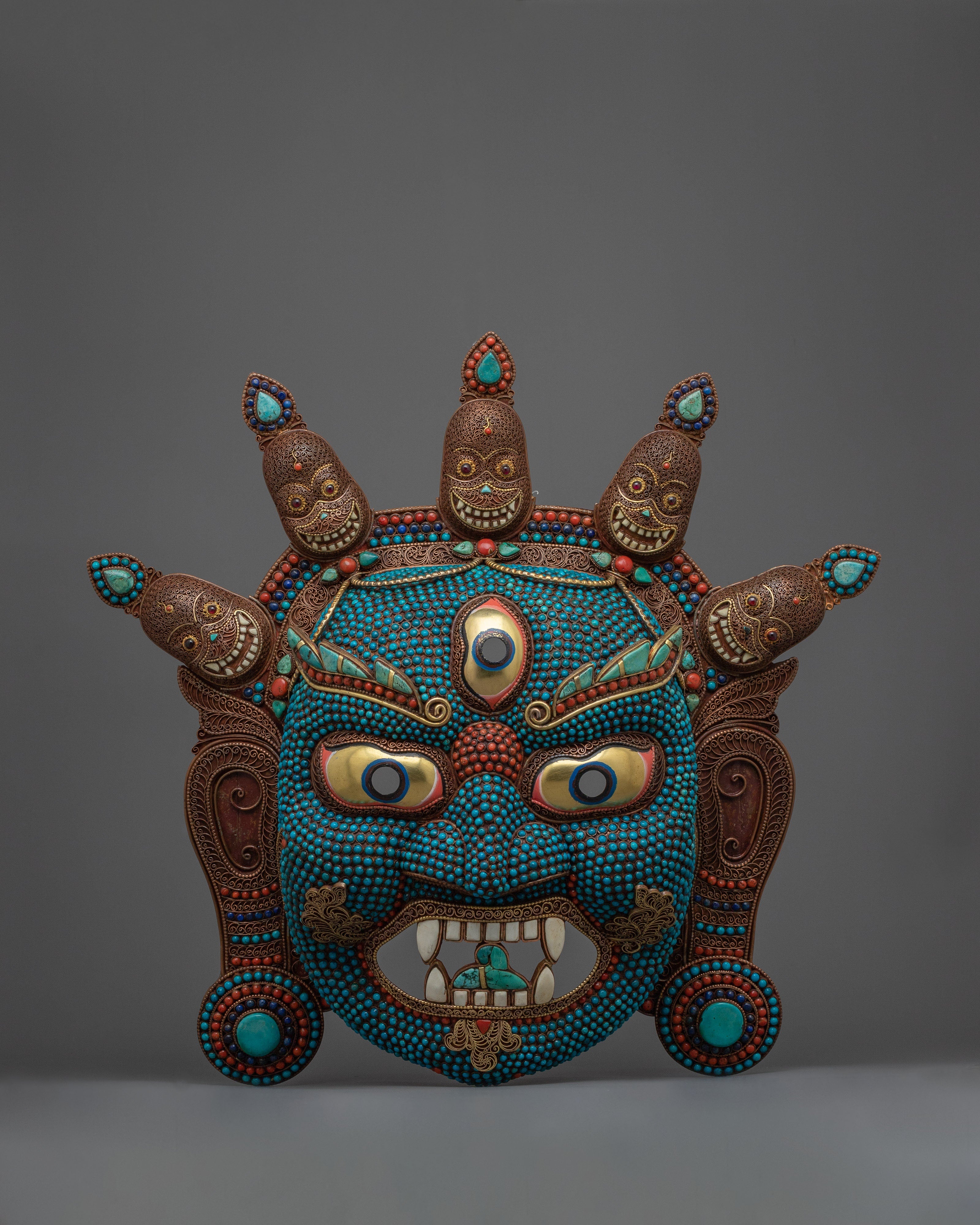 Tibetan Bhairav Mask | Handcrafted Symbol of Wrathful Deity