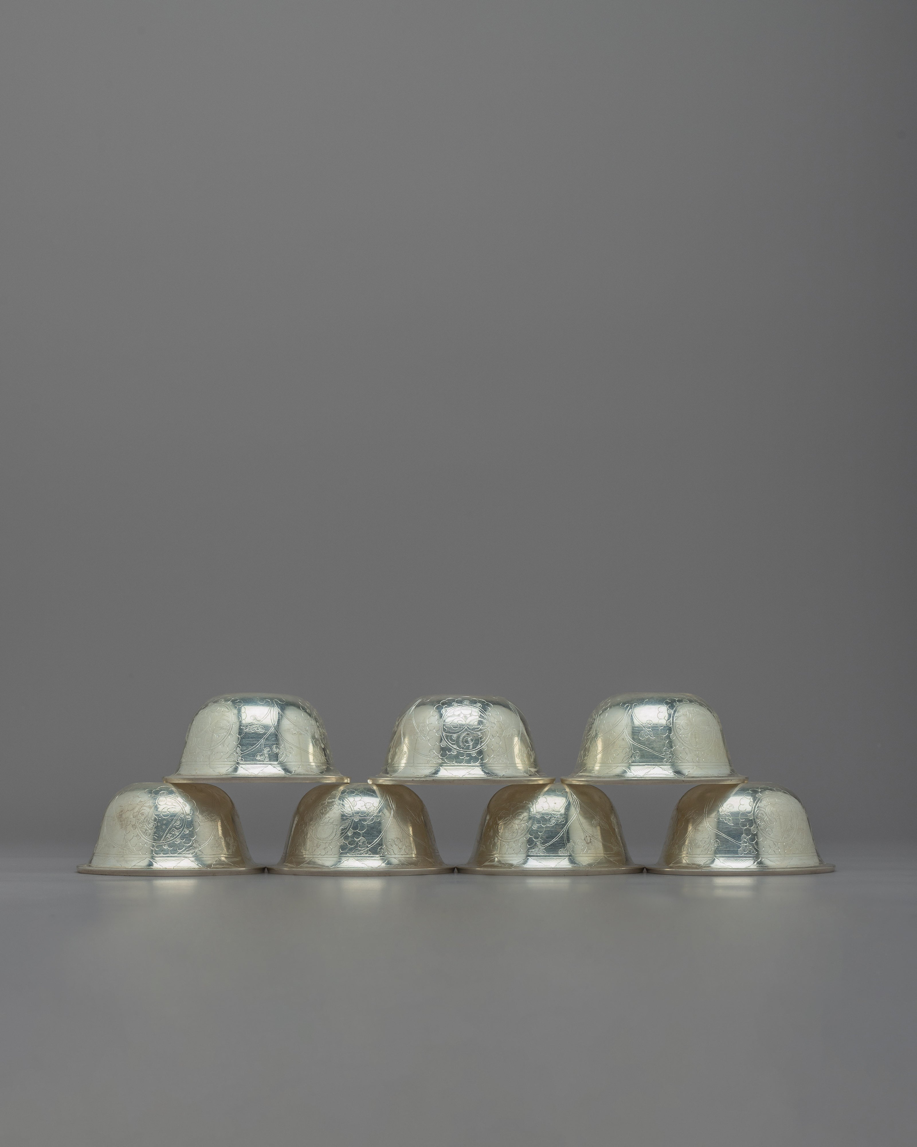 7 Bowl Water Offering Set | Symbolic Offering for Purification and Dev