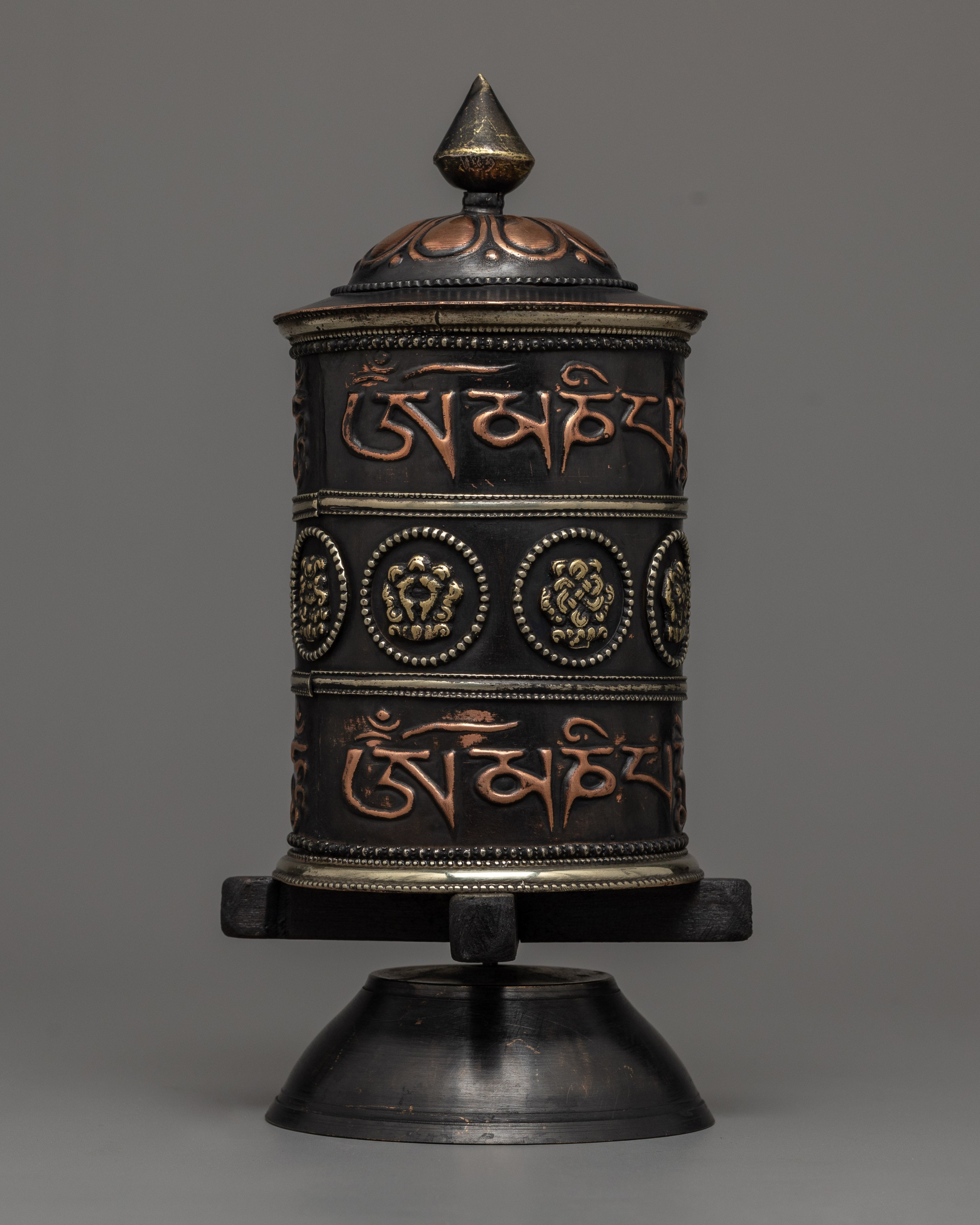 Buddhist Single Prayer Wheel | Perfect for Personal Meditation and Pea